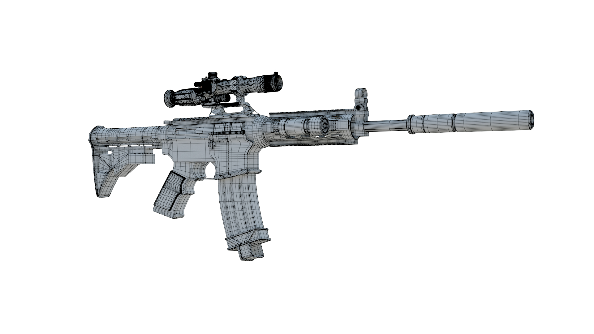 M4 carbine assault rifle 3D model - TurboSquid 1558303