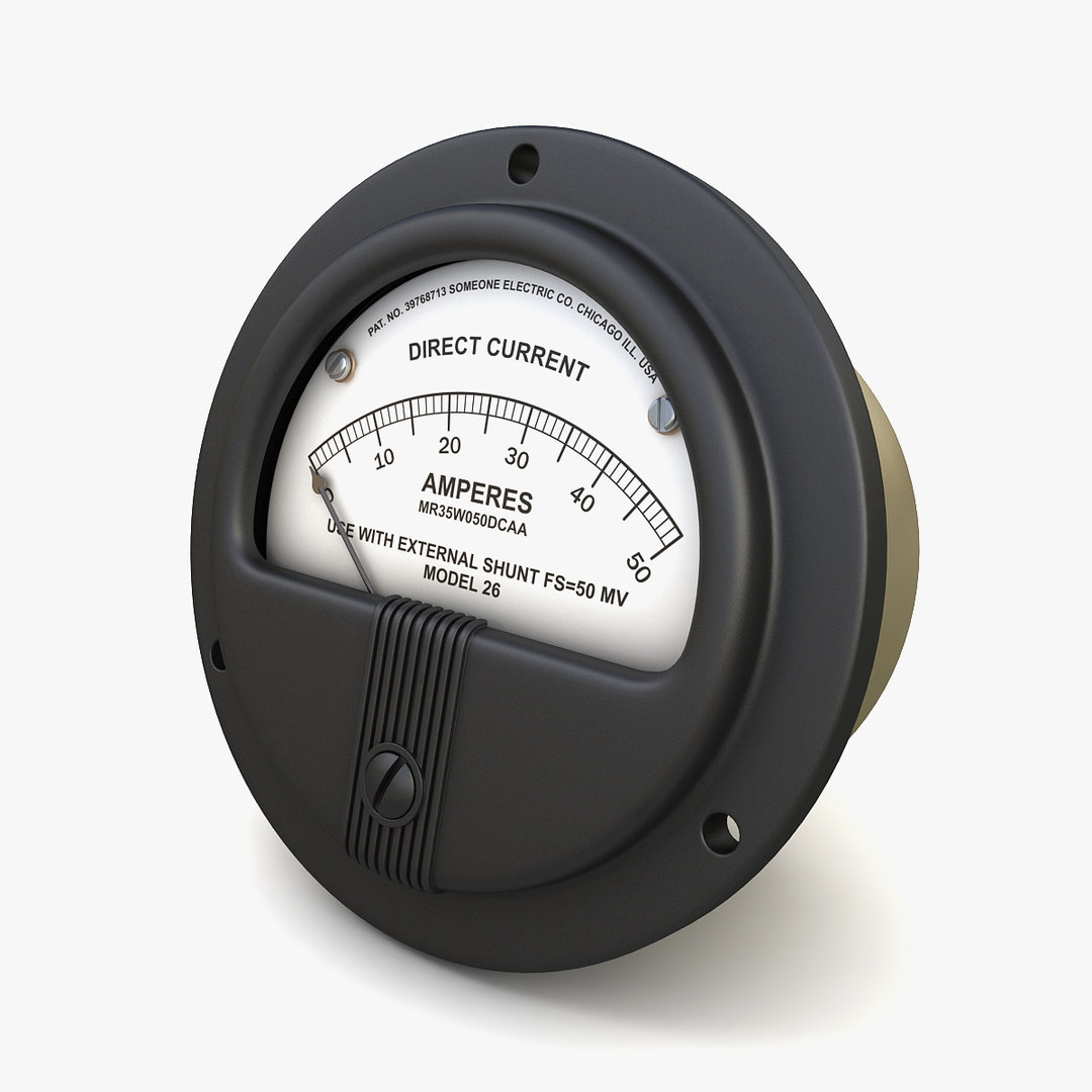 3D vintage dc ammeter 16 model - TurboSquid 1558301