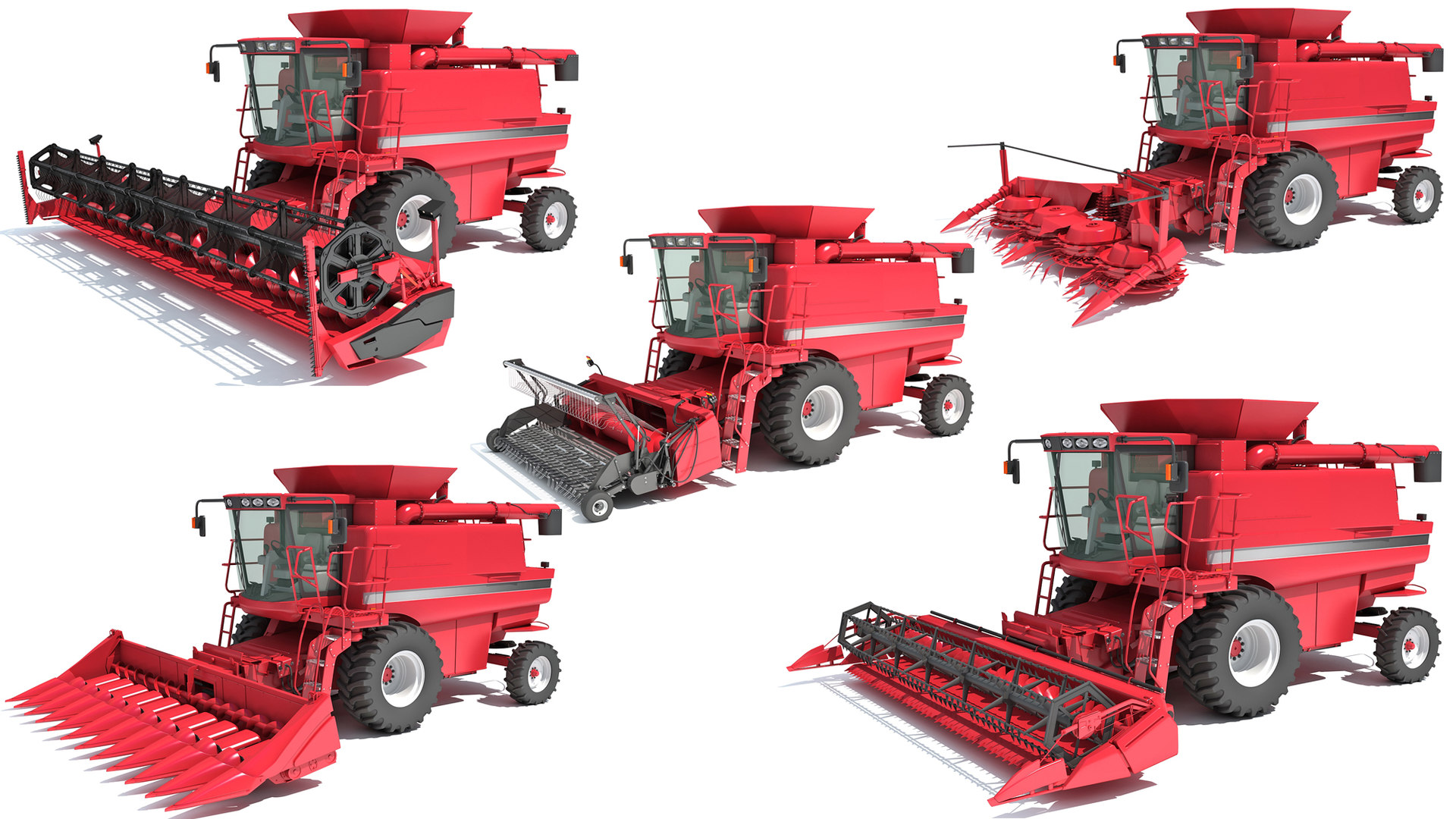 3D combine harvester model - TurboSquid 1558901