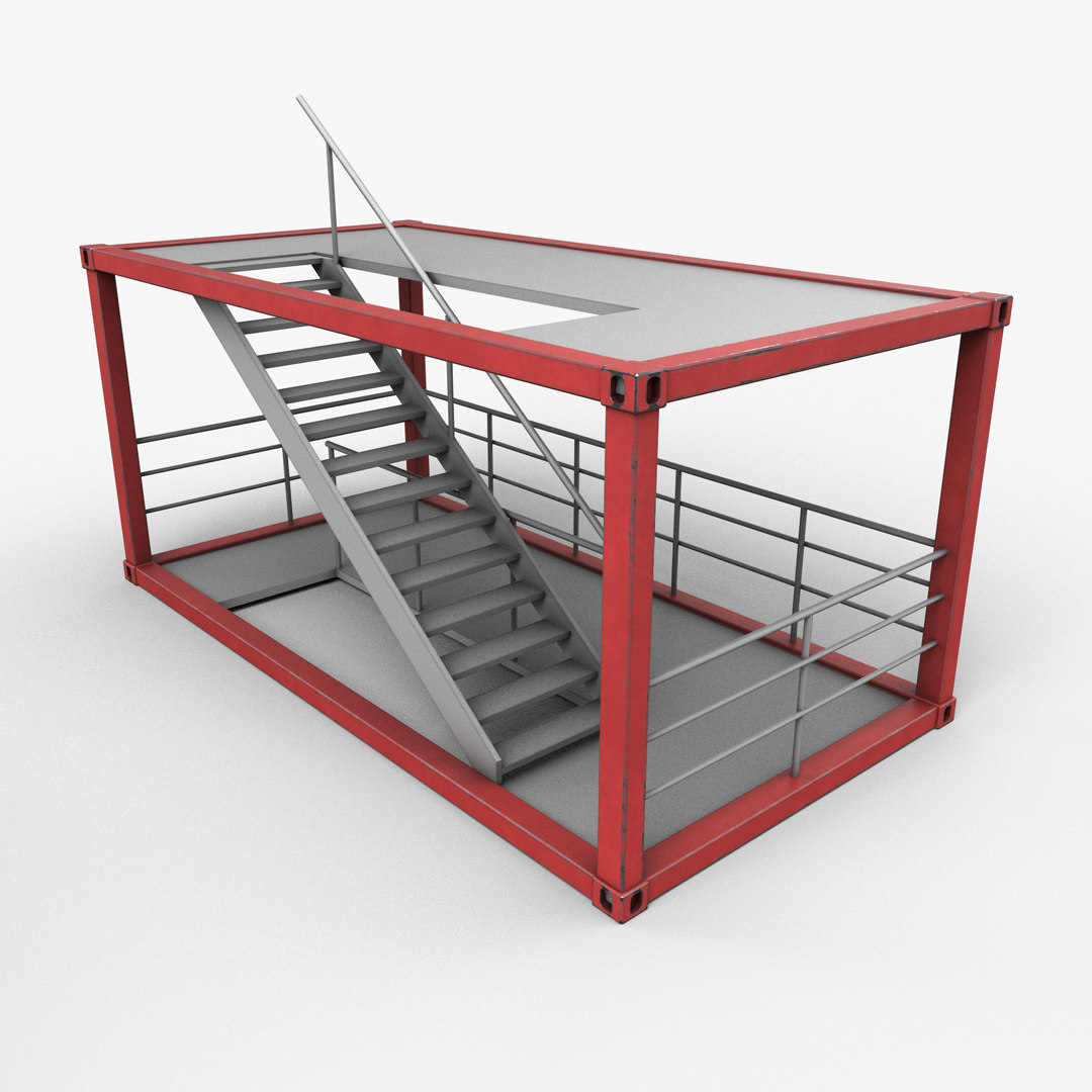 3D model ready stairs container - TurboSquid 1558397