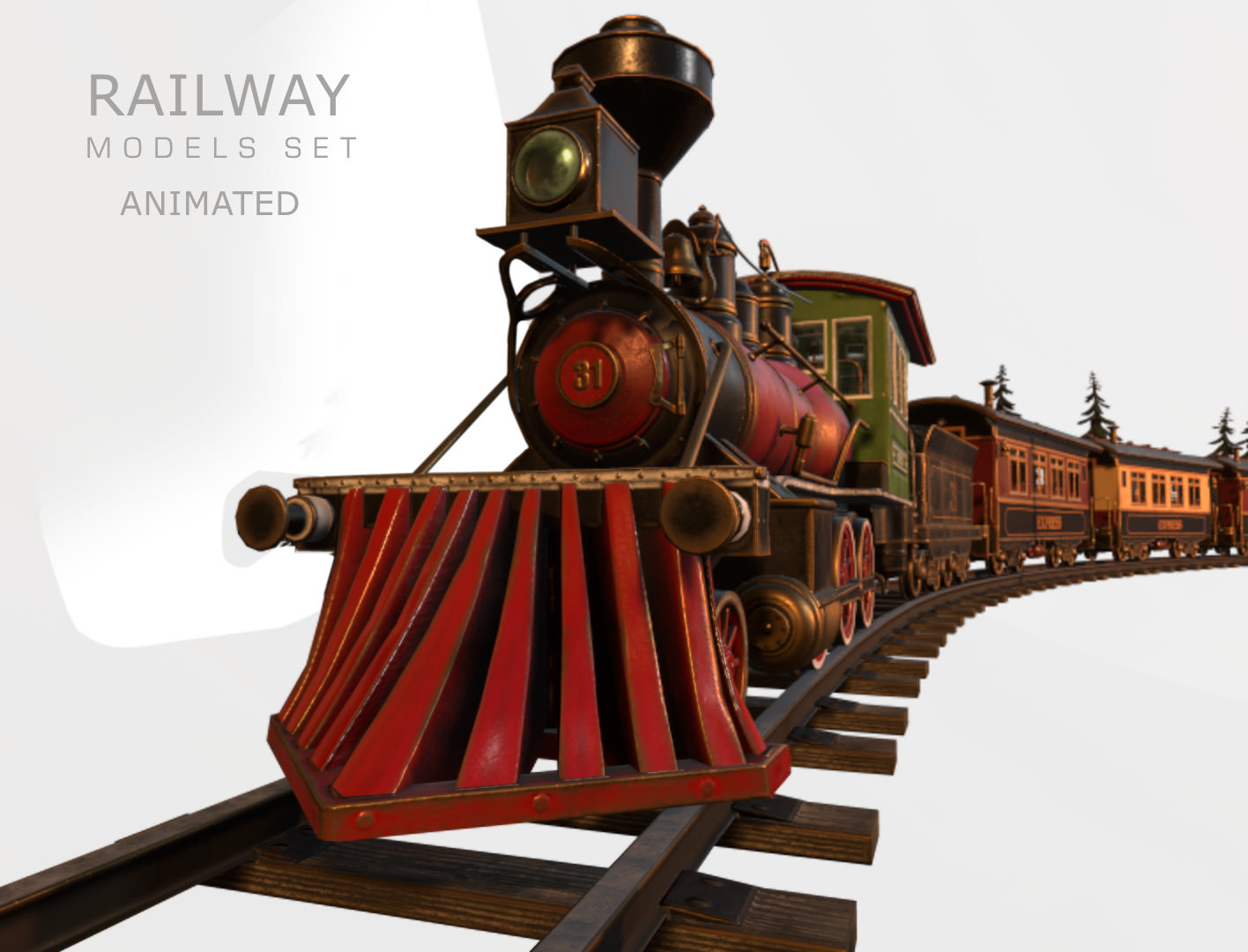 3D railway set - TurboSquid 1558514