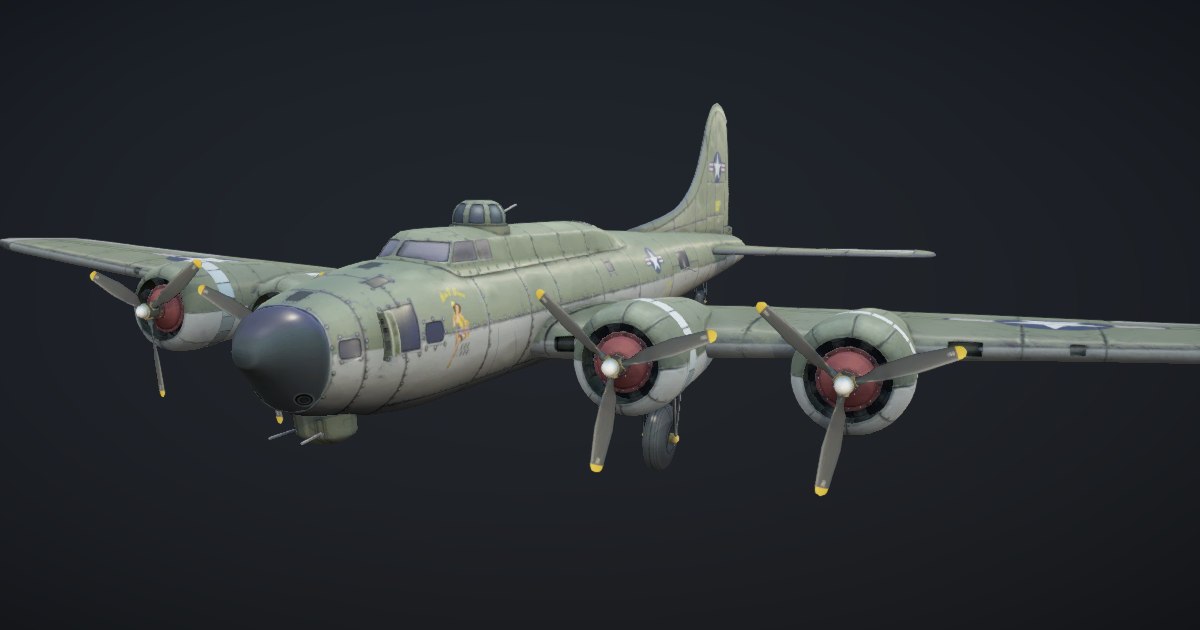 Bomber hand-painted 3D model - TurboSquid 1558573