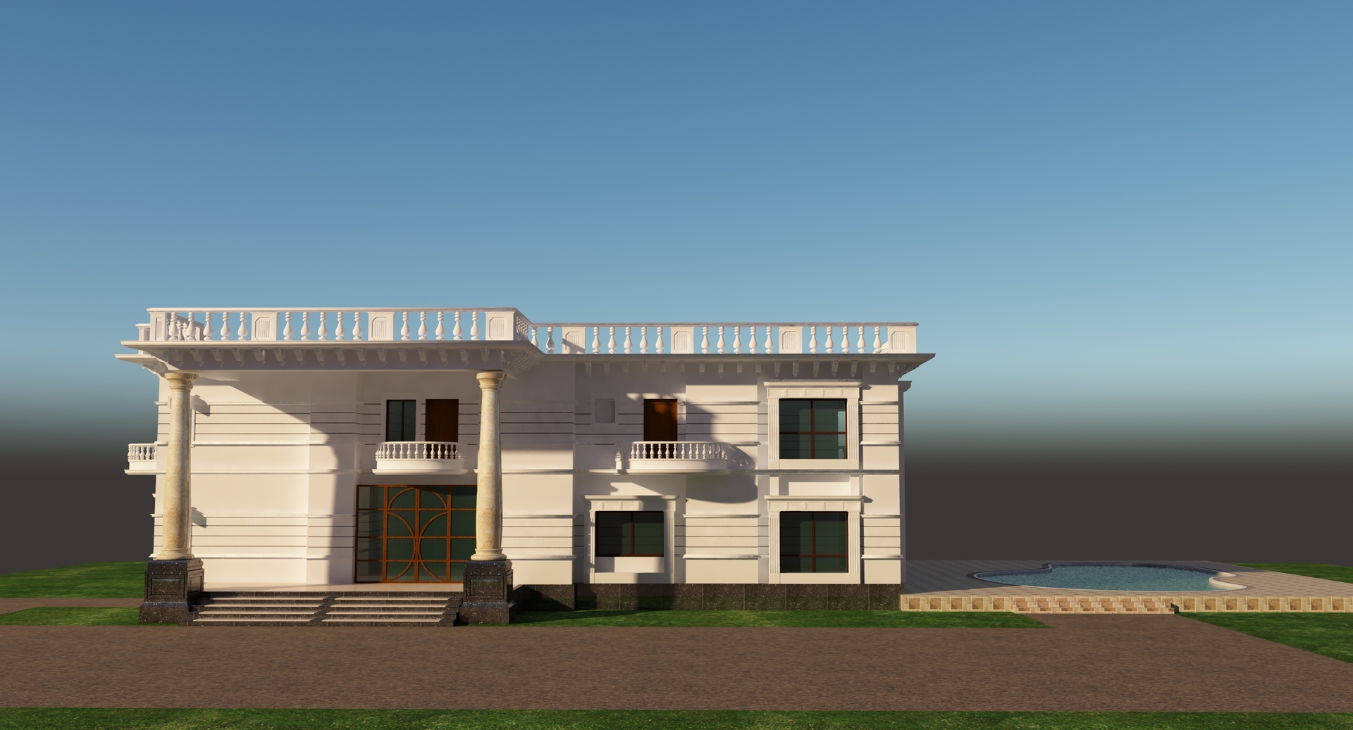 Duplex house 3D model - TurboSquid 1558834