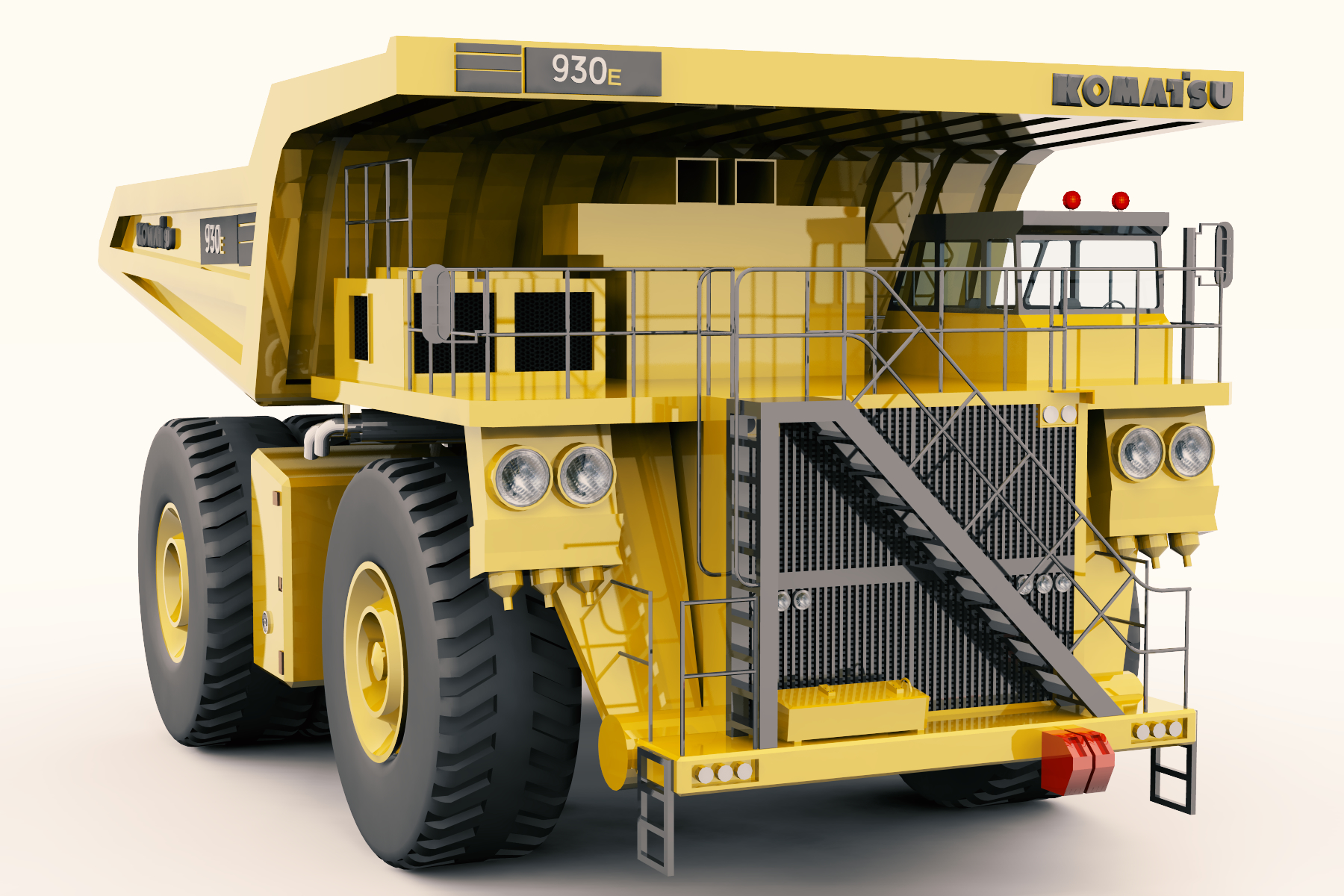 3d komatsu 930e mining truck model