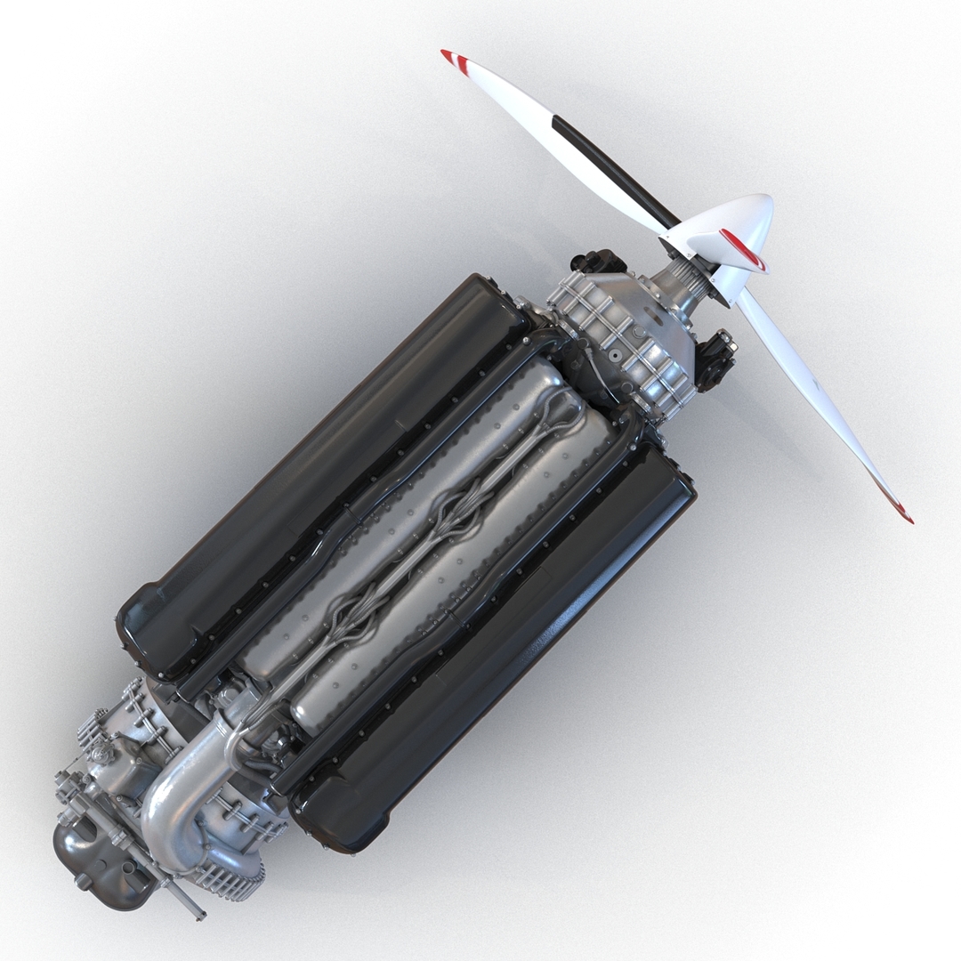 Piston aero engine 2 model - TurboSquid 1558731