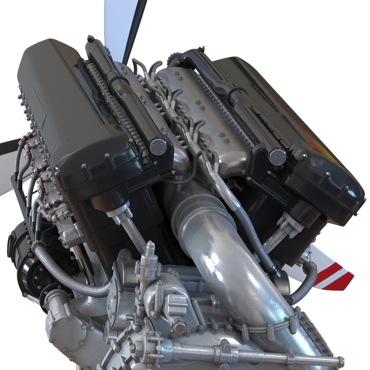 Piston aero engine 2 model - TurboSquid 1558731