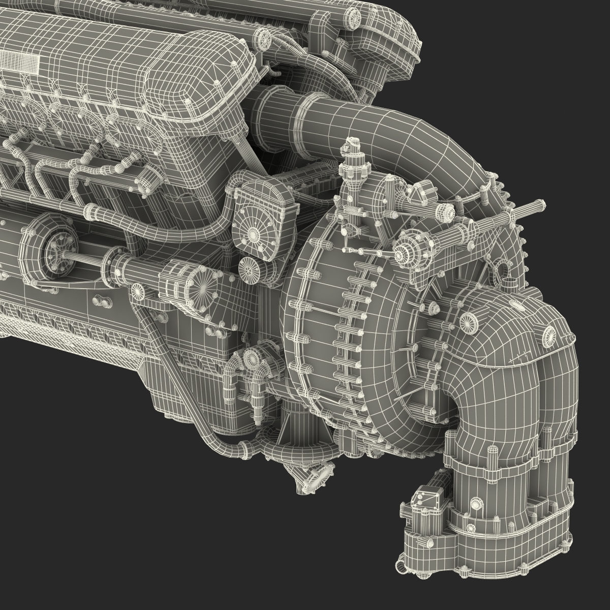 Piston aero engine 2 model - TurboSquid 1558731