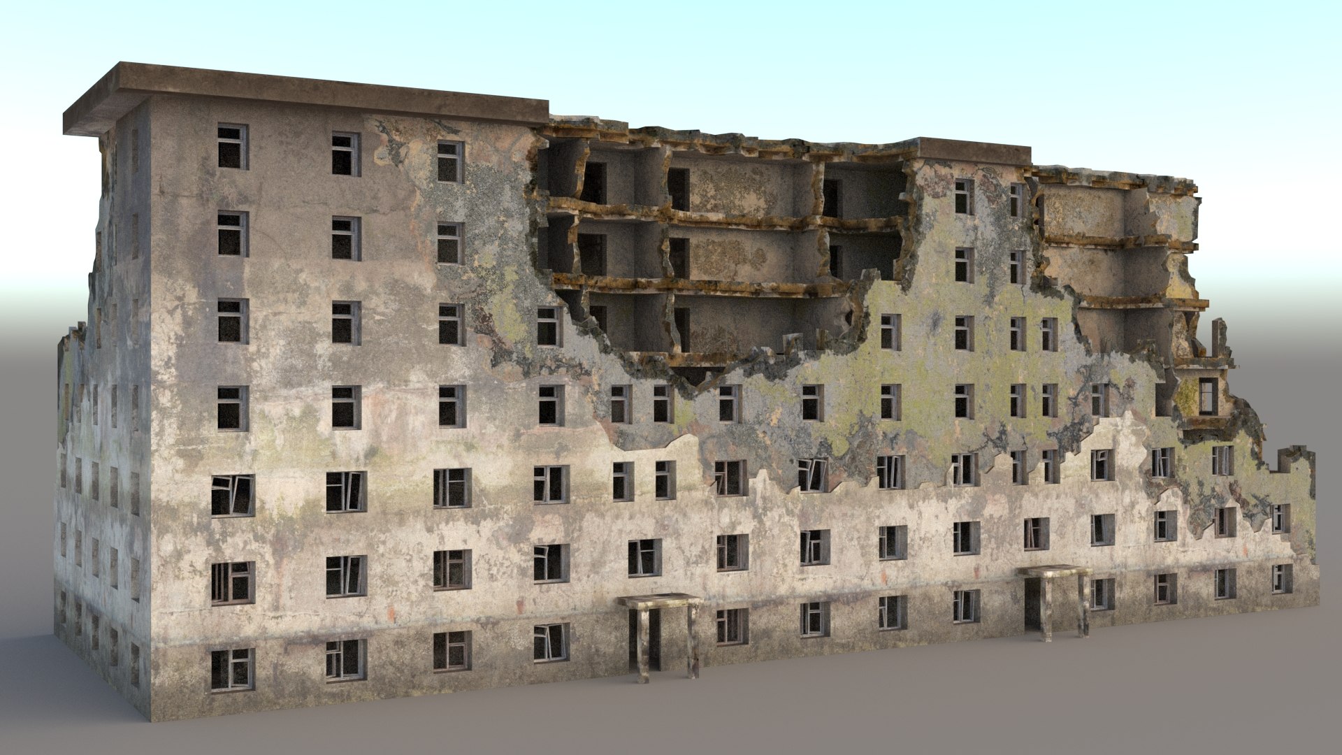 modelo 3d Edificios destruidos 010S - TurboSquid 1558947