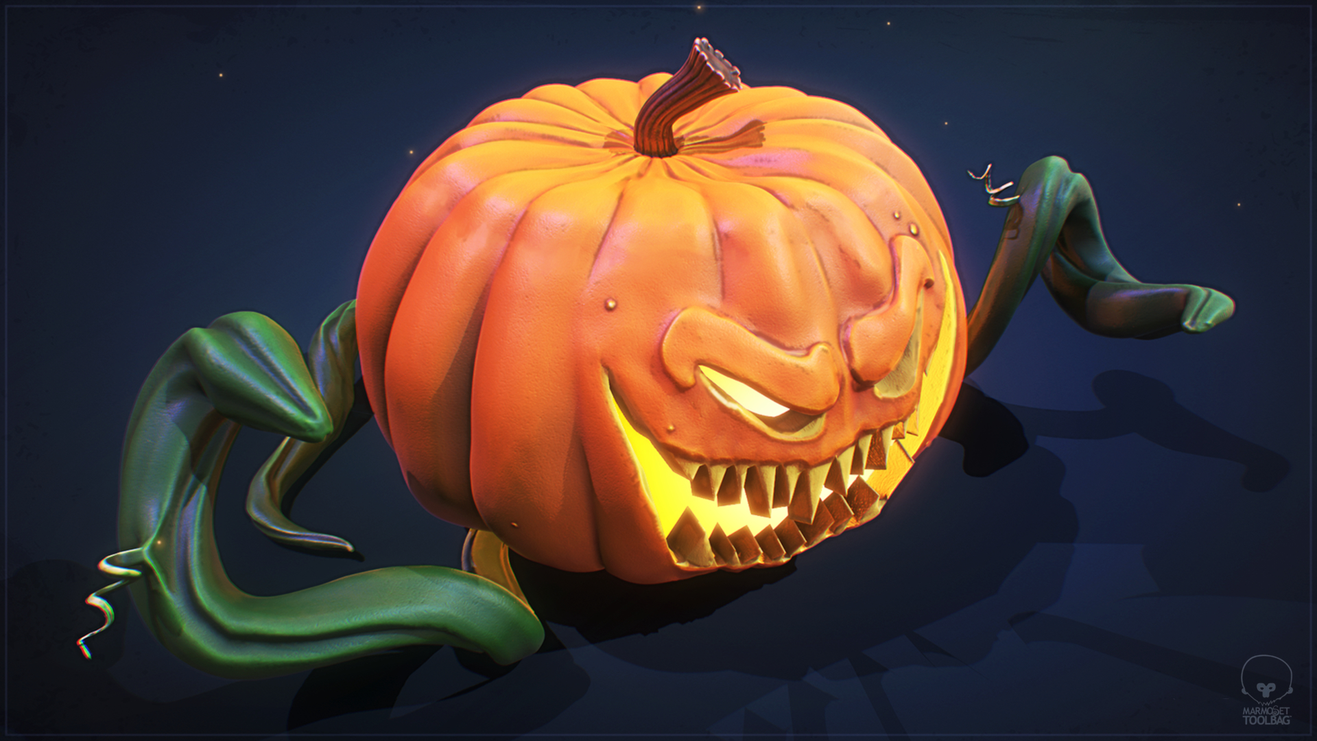 Stylized halloween pumpkin 3D - TurboSquid 1559023