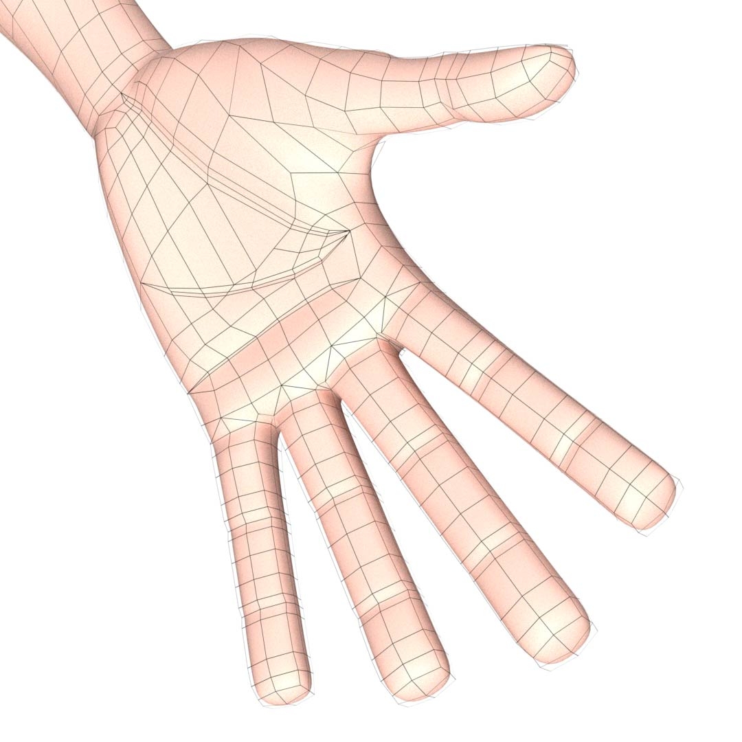 3D cartoon hand - TurboSquid 1559517