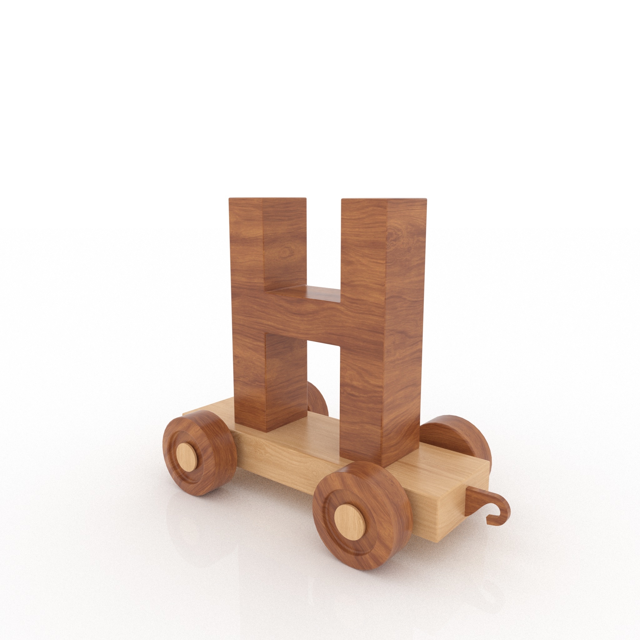 3D letter h car - TurboSquid 1559617