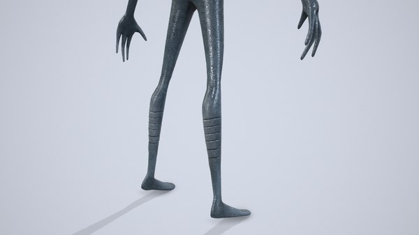 alien character 3d obj