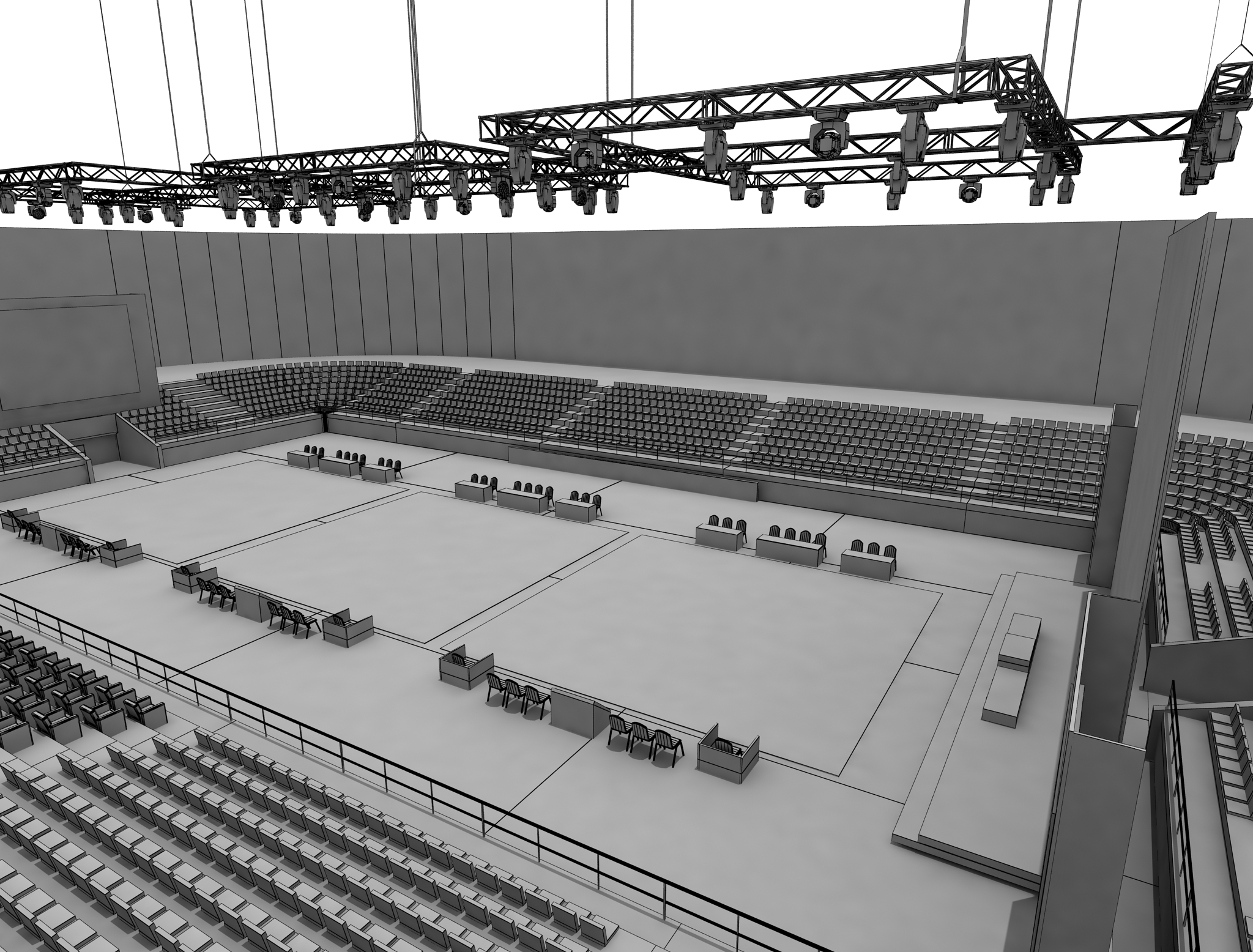 3D model wrestle sports arena 04 - TurboSquid 1559815