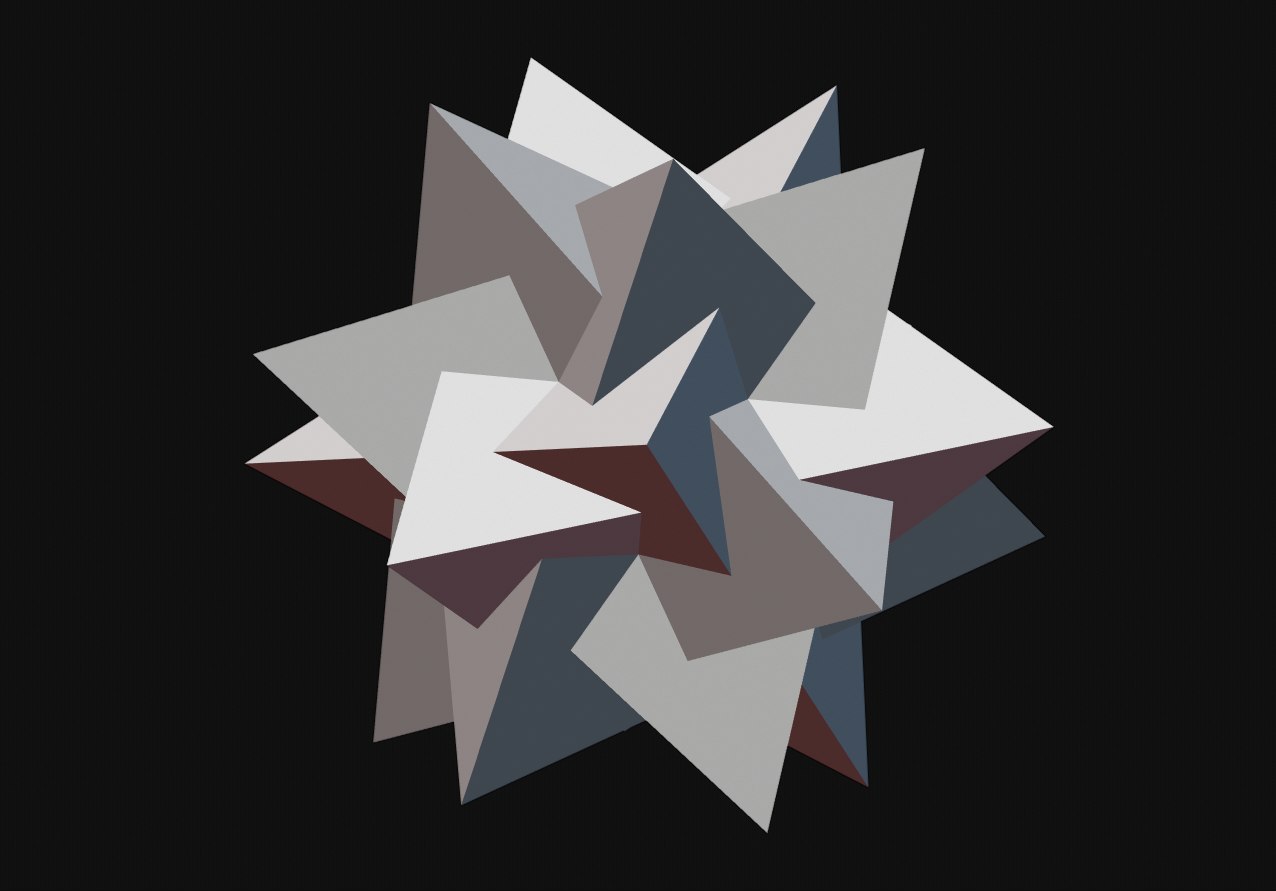 Printed star-shaped polyhedron tetrahedrons 3D model - TurboSquid 1559916