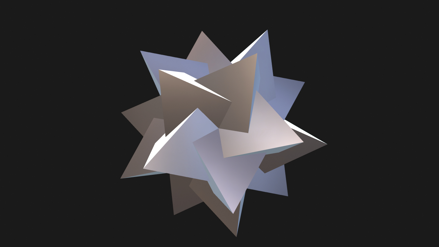 Printed star-shaped polyhedron tetrahedrons 3D model - TurboSquid 1559916