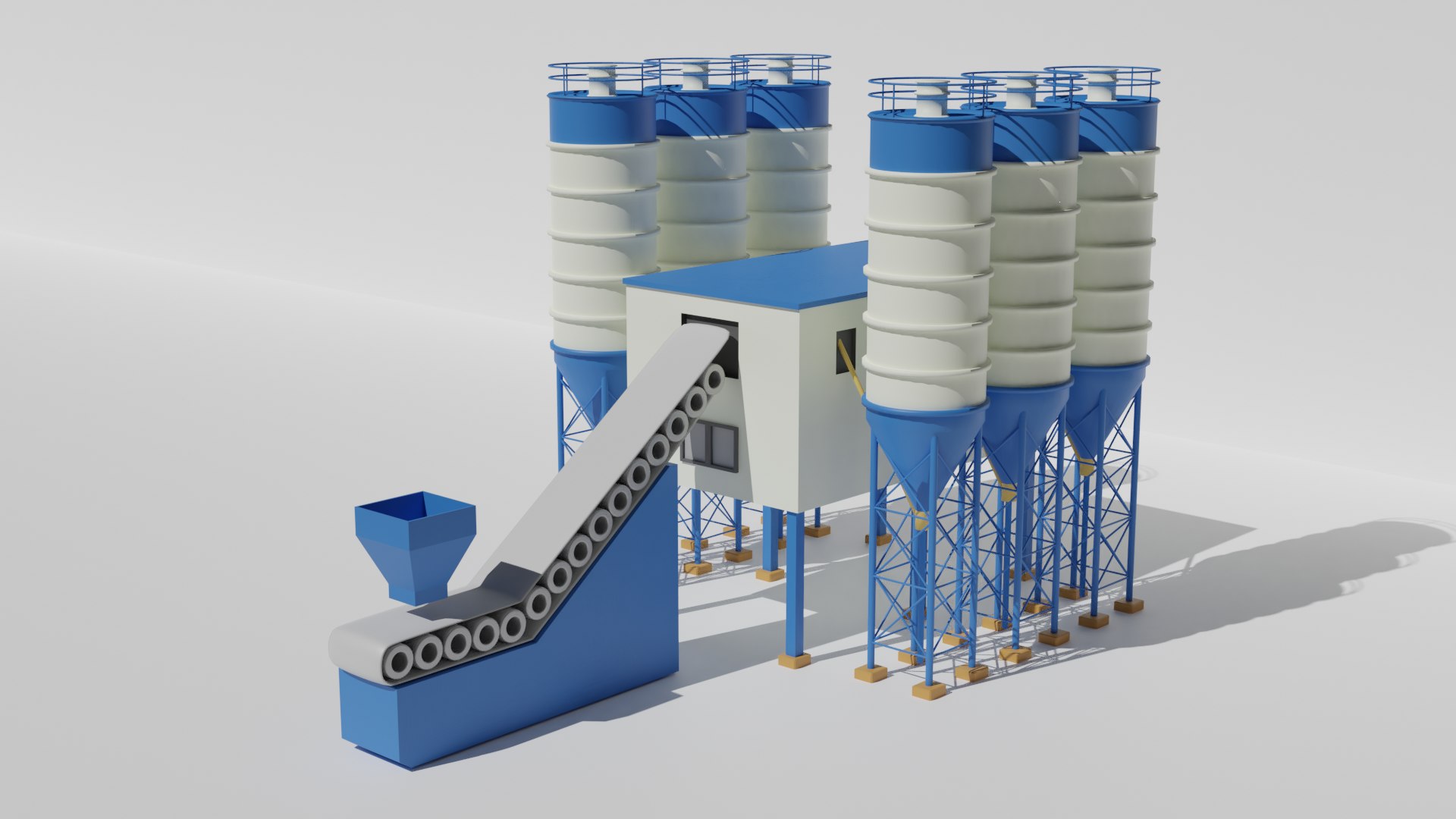 Cement silo model - TurboSquid 1559939