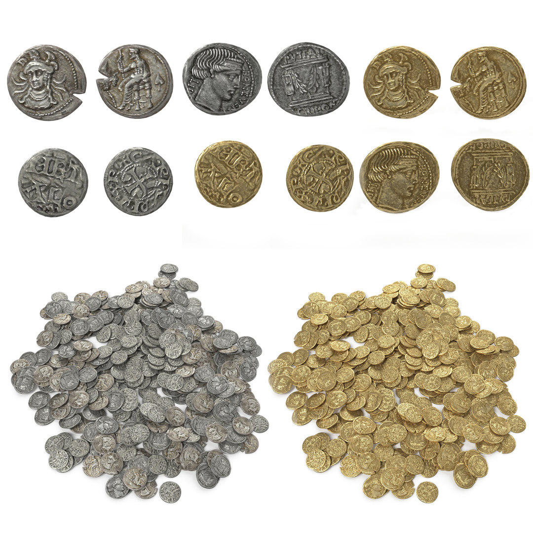 Old coins 3D - TurboSquid 1559998