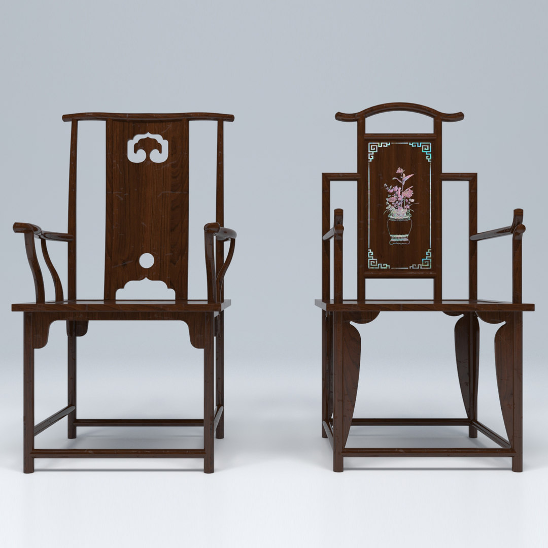 High-back chair ming dynasty model - TurboSquid 1560042