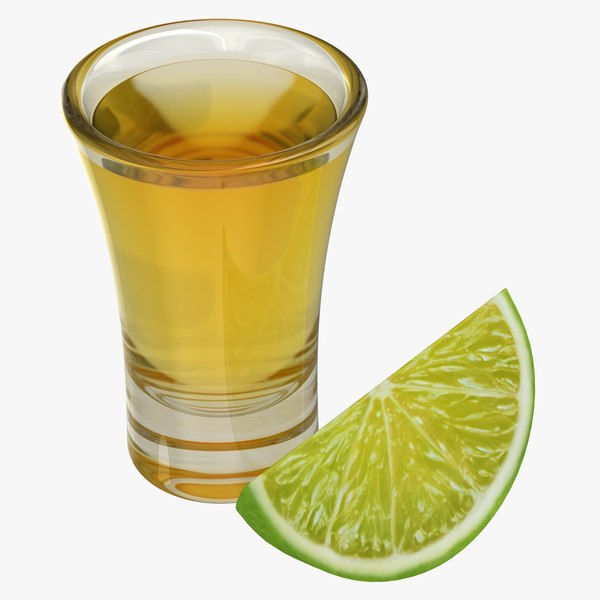 modelo 3d Shot de tequila dorado con limón - TurboSquid 1560267