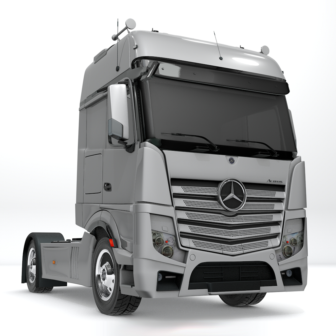 3D model mercedes benz actros silver - TurboSquid 1560606