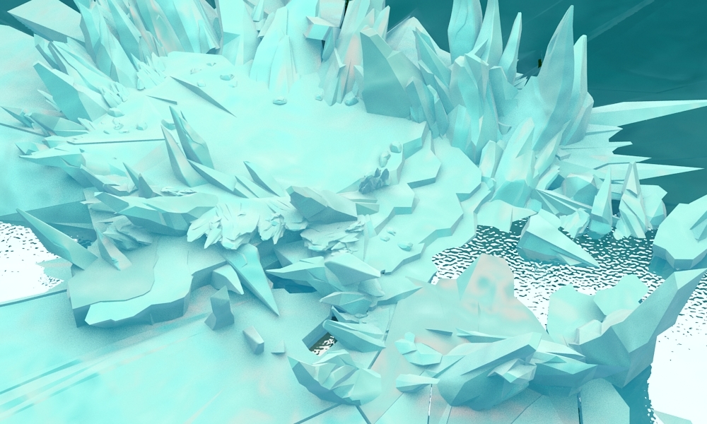 Cartoon Iceberg, Ice Cave, sea surface, Snow Mountain, ice, ice surface ...