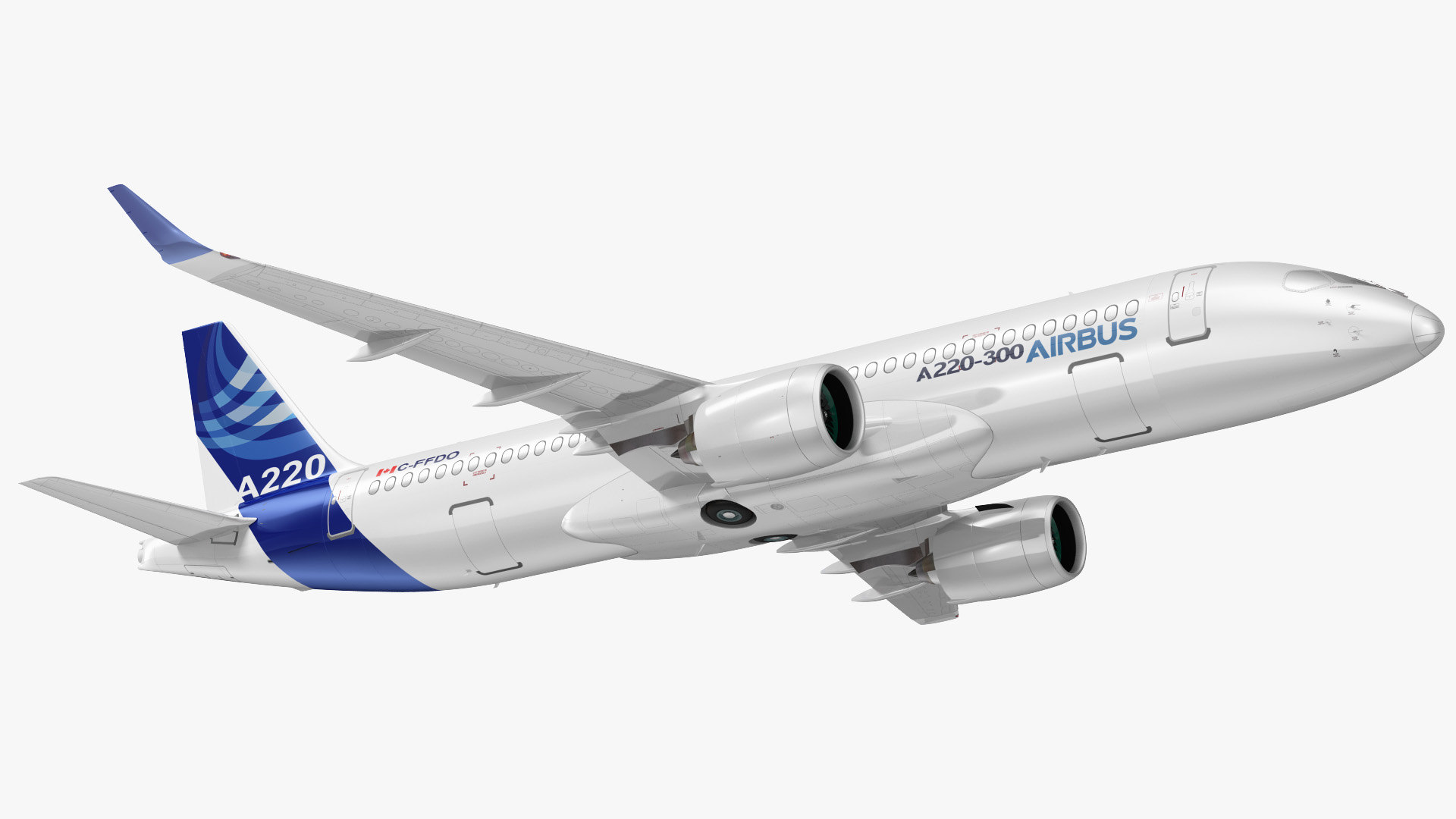 Airbus a220 300 simple 3D - TurboSquid 1561120