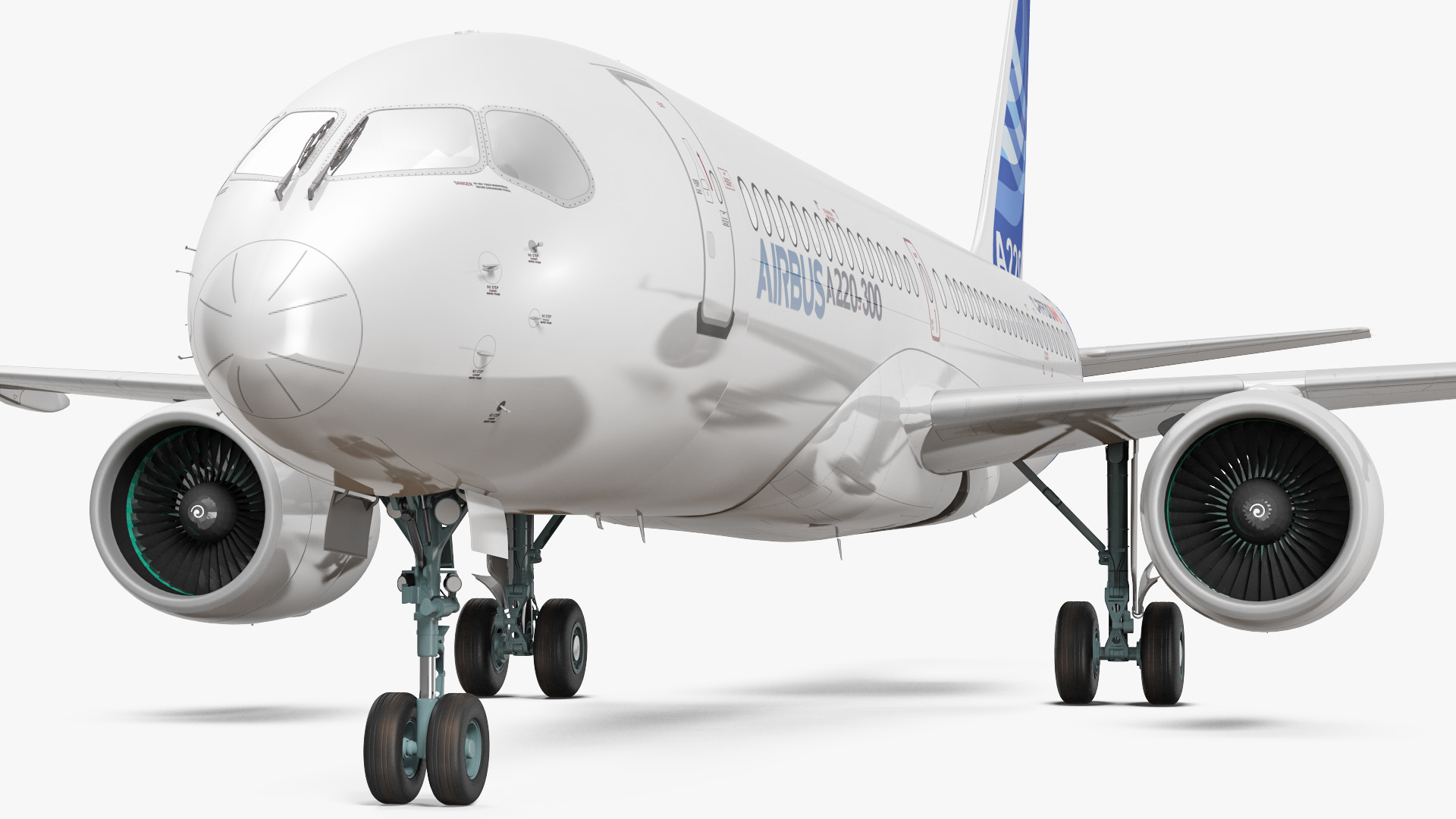 Airbus a220 300 simple 3D - TurboSquid 1561120
