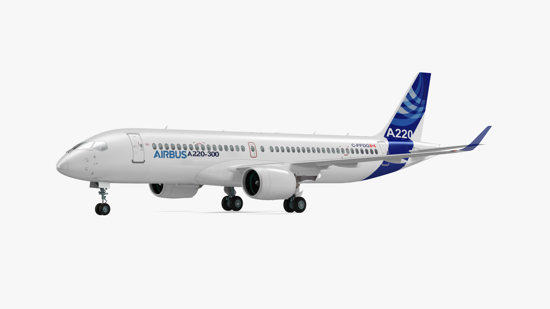 Airbus a220 300 simple 3D - TurboSquid 1561120
