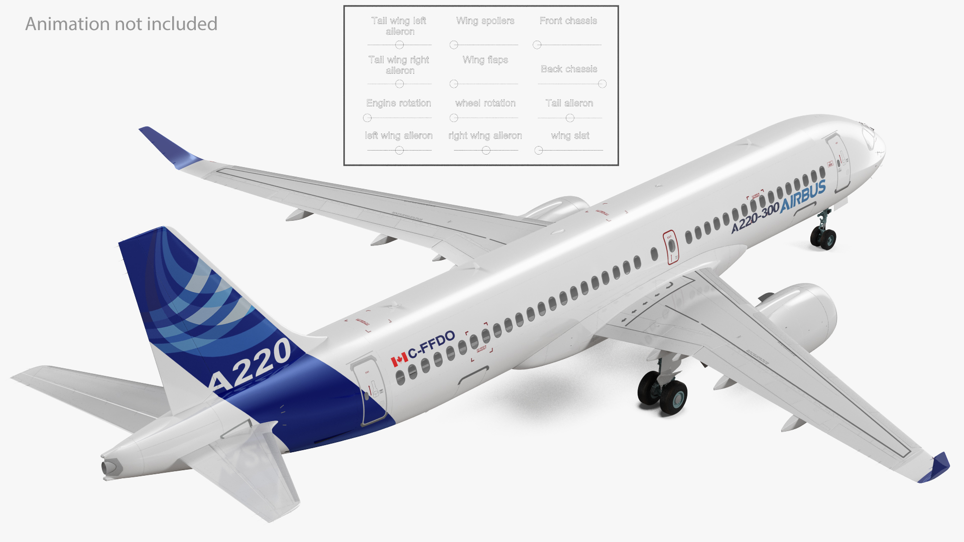 Modello 3D Airbus A220 300 Simple Interior Rigged - TurboSquid 1561120