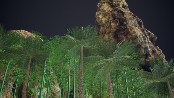 3D model floating island tropical forest - TurboSquid 1560911