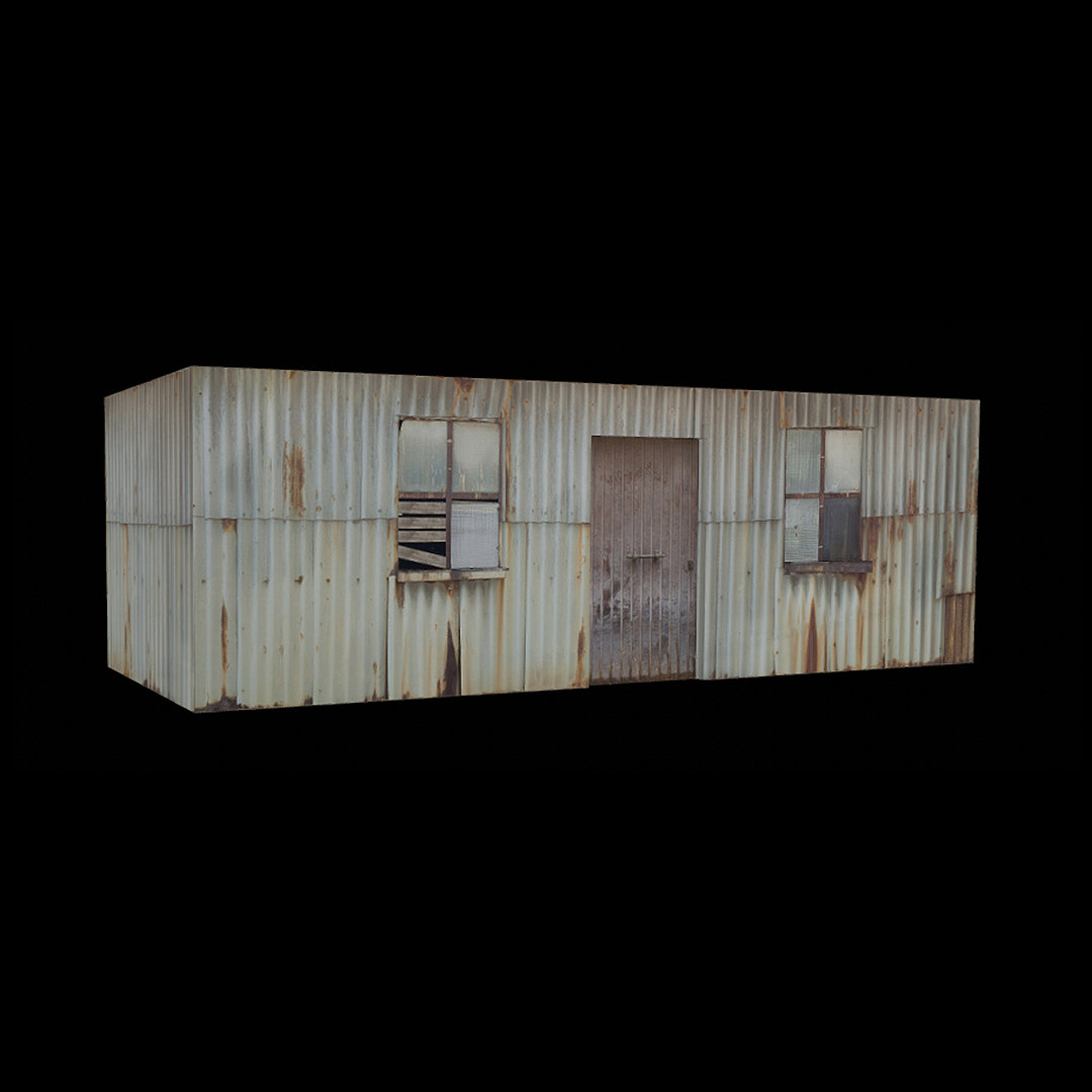 3D rusty metal shack house model - TurboSquid 1560928