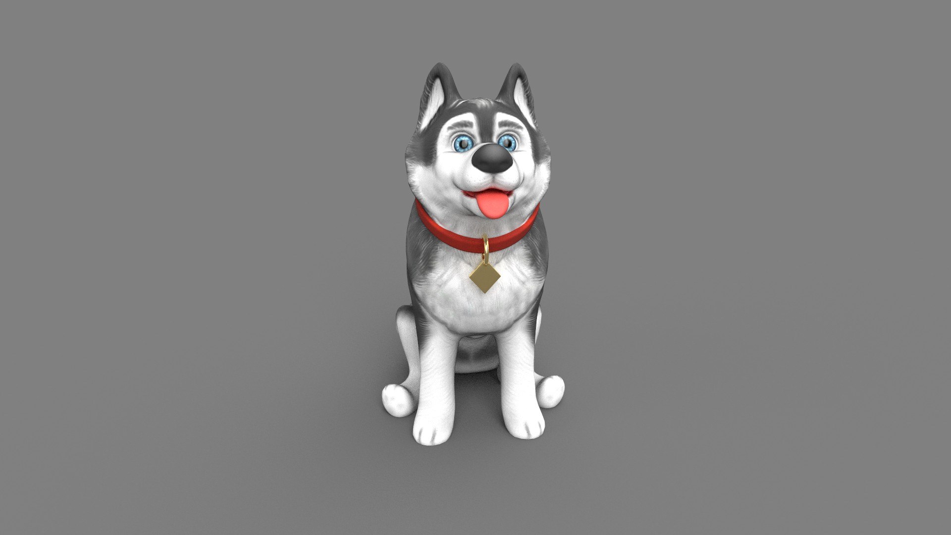 3D cartoon dog sitting animations - TurboSquid 1560950