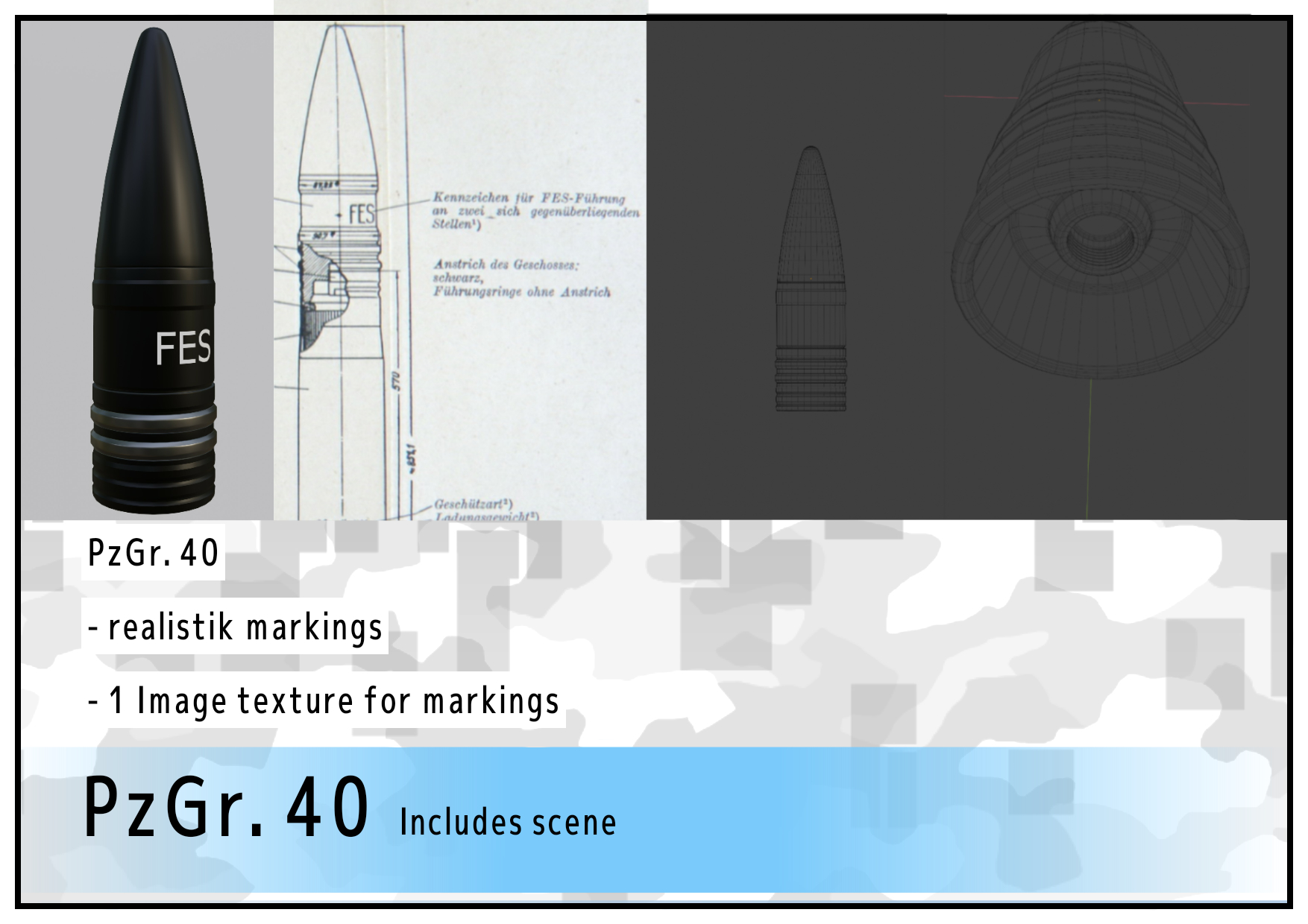 modelo 3d Concha PzGr.40 de 8,8 cm - TurboSquid 1560961