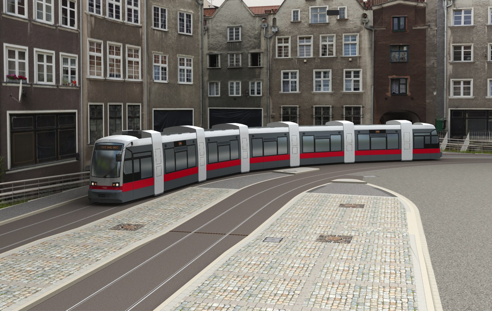 Tram line 3D model - TurboSquid 1561282