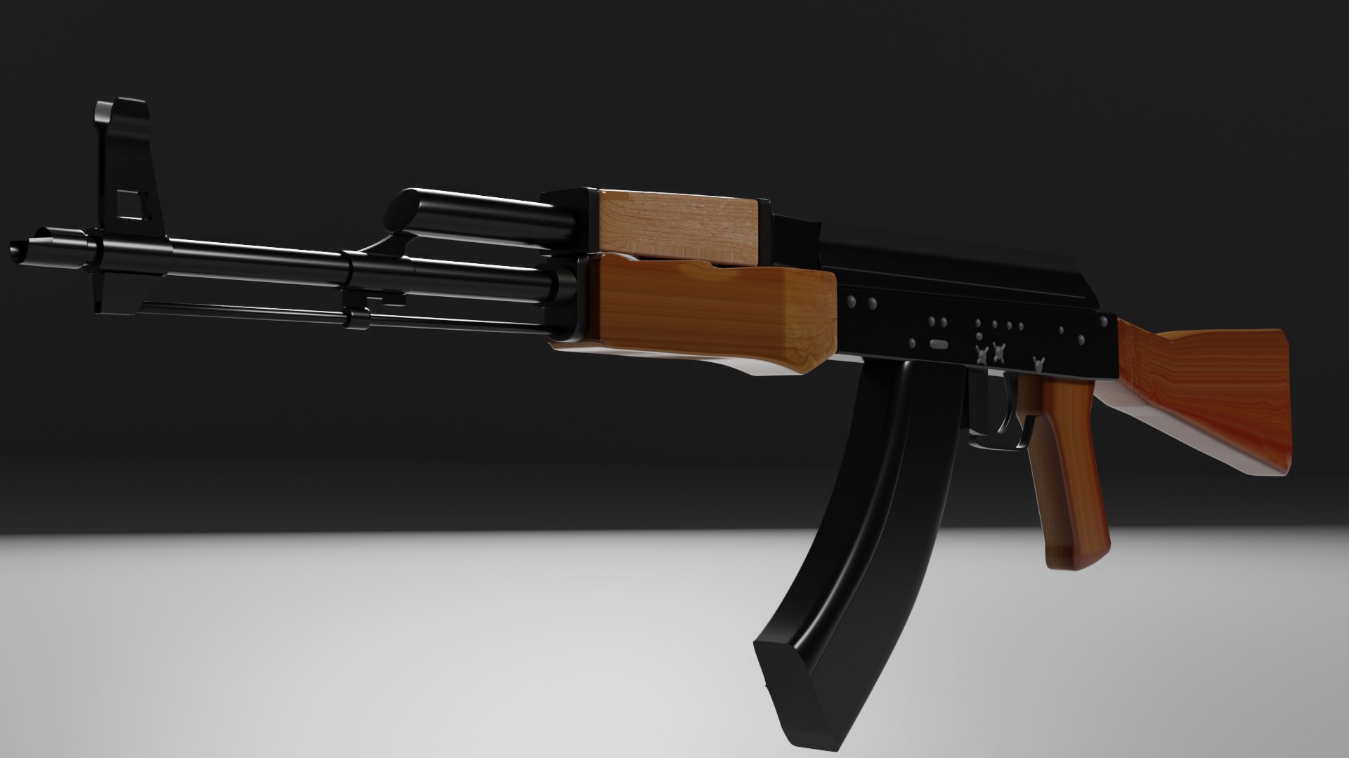 Akm assault rifle model - TurboSquid 1561327