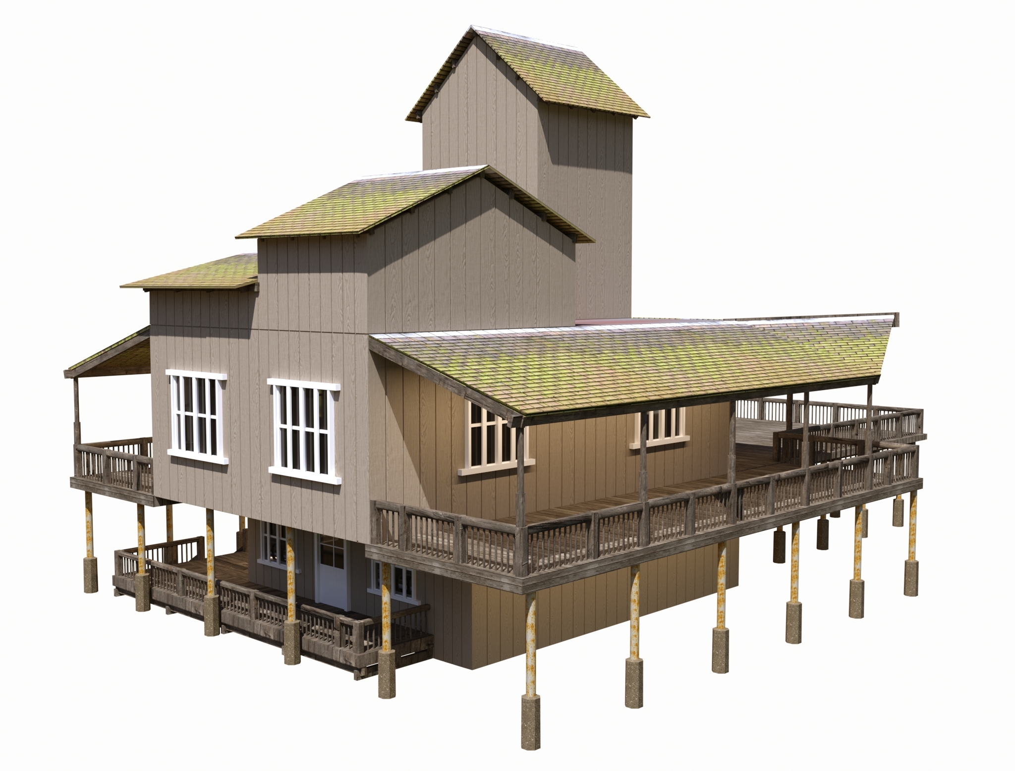3D ranch house model - TurboSquid 1561380