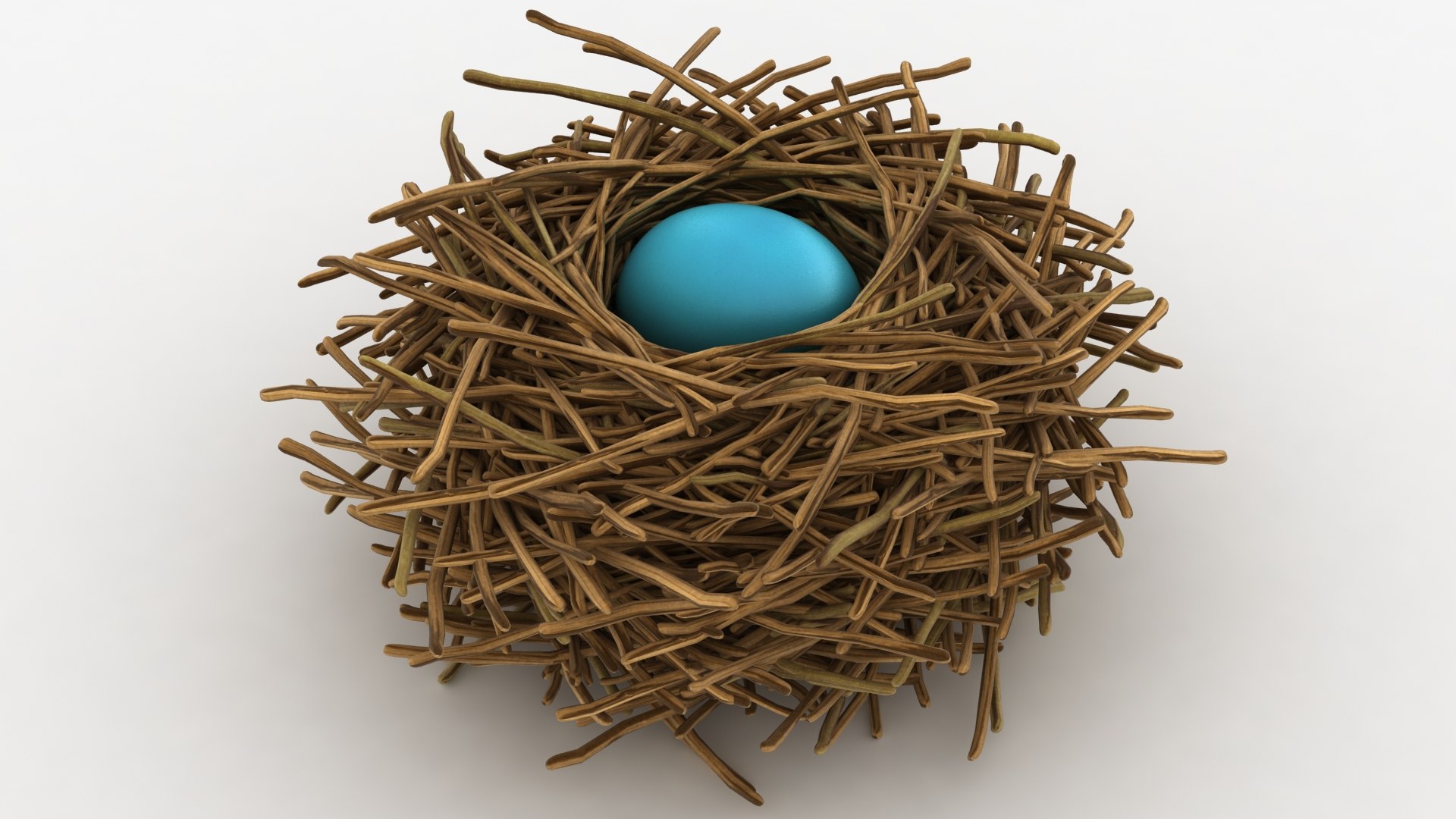 Realistic bird nest 04 3D model - TurboSquid 1561566