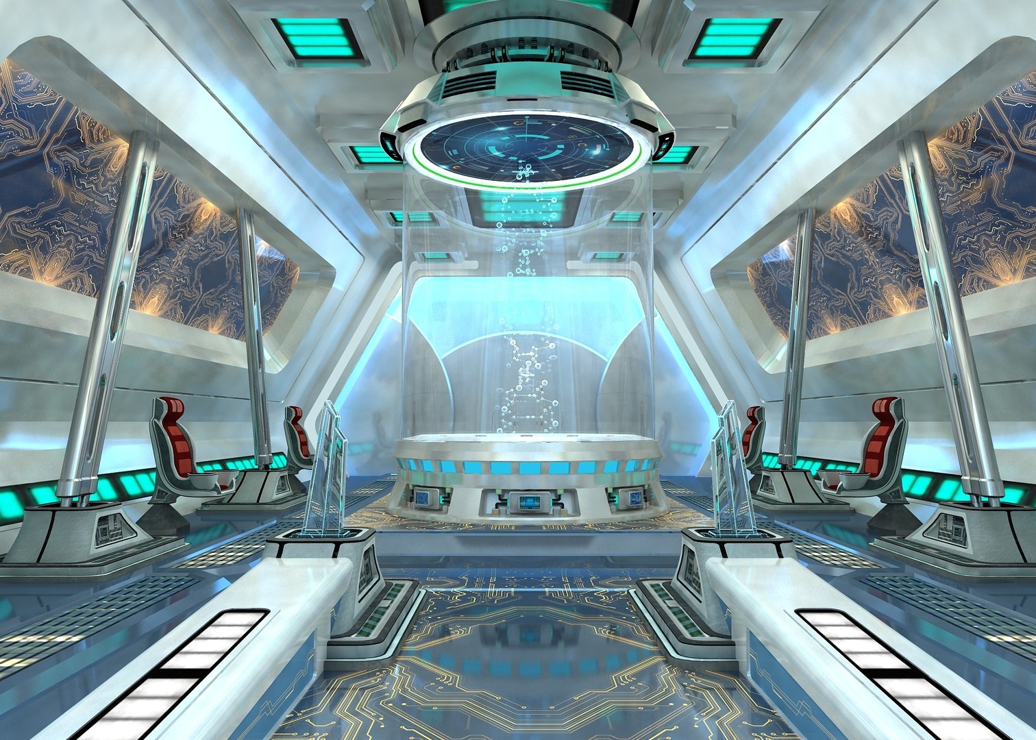 3D sci-fi laboratory corridor model - TurboSquid 1561719