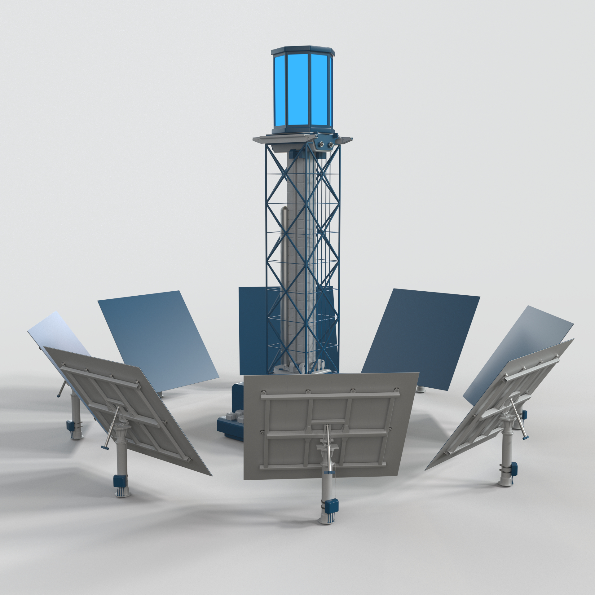 3D solar tower - TurboSquid 1561989