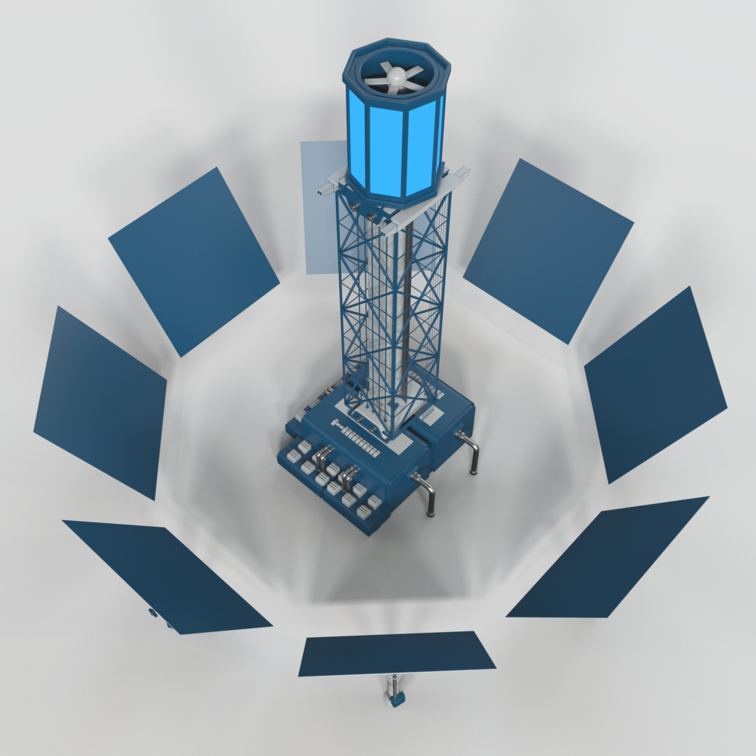 3D solar tower - TurboSquid 1561989