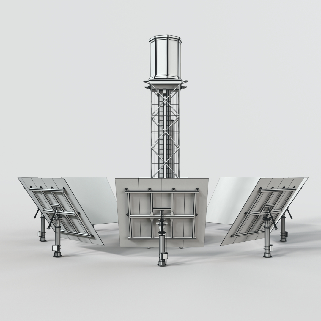3D solar tower - TurboSquid 1561989