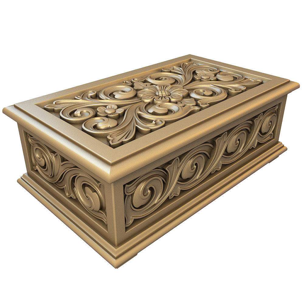 Carved casket 3D model - TurboSquid 1562157