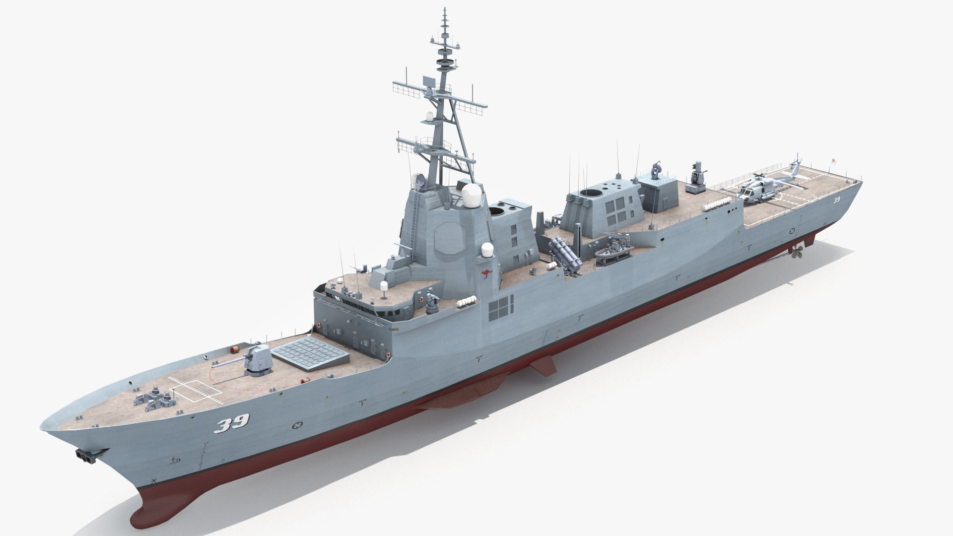 Hmas hobart helicopter 3D model - TurboSquid 1553560