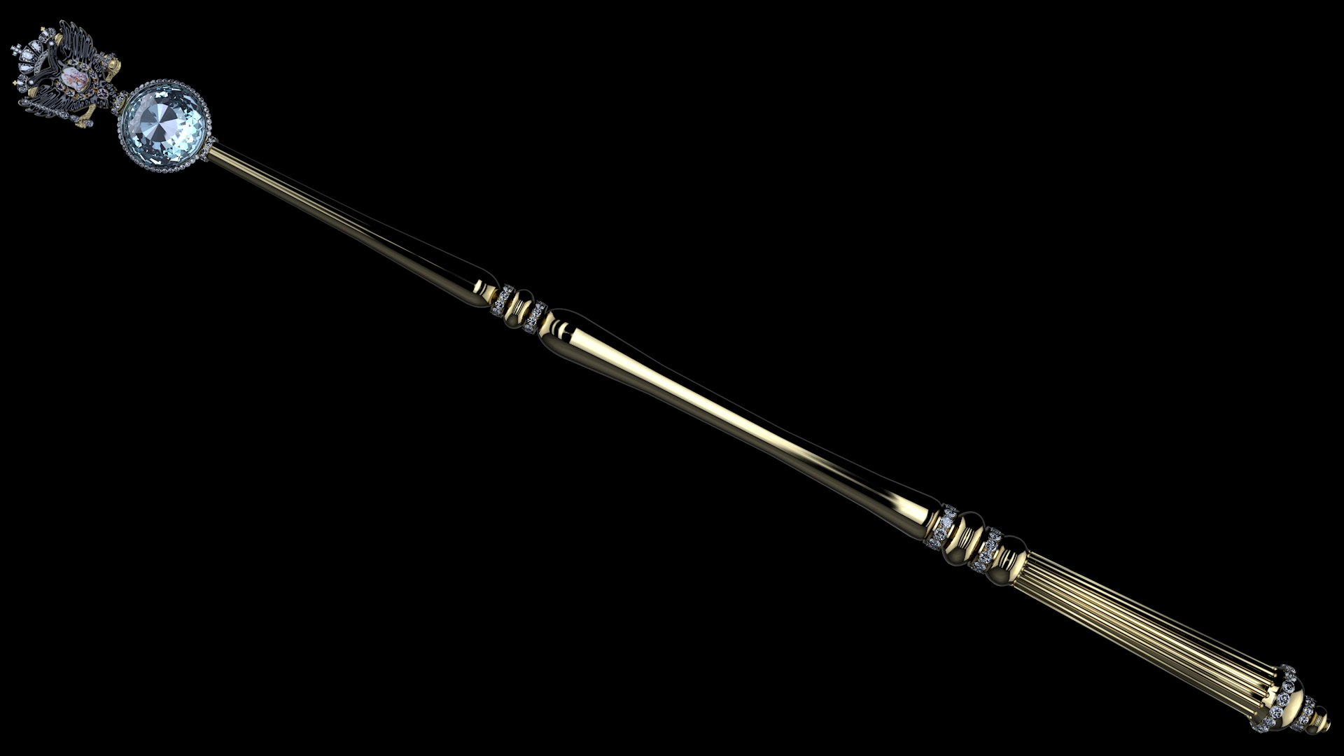 Royal scepter 3D model - TurboSquid 1562491