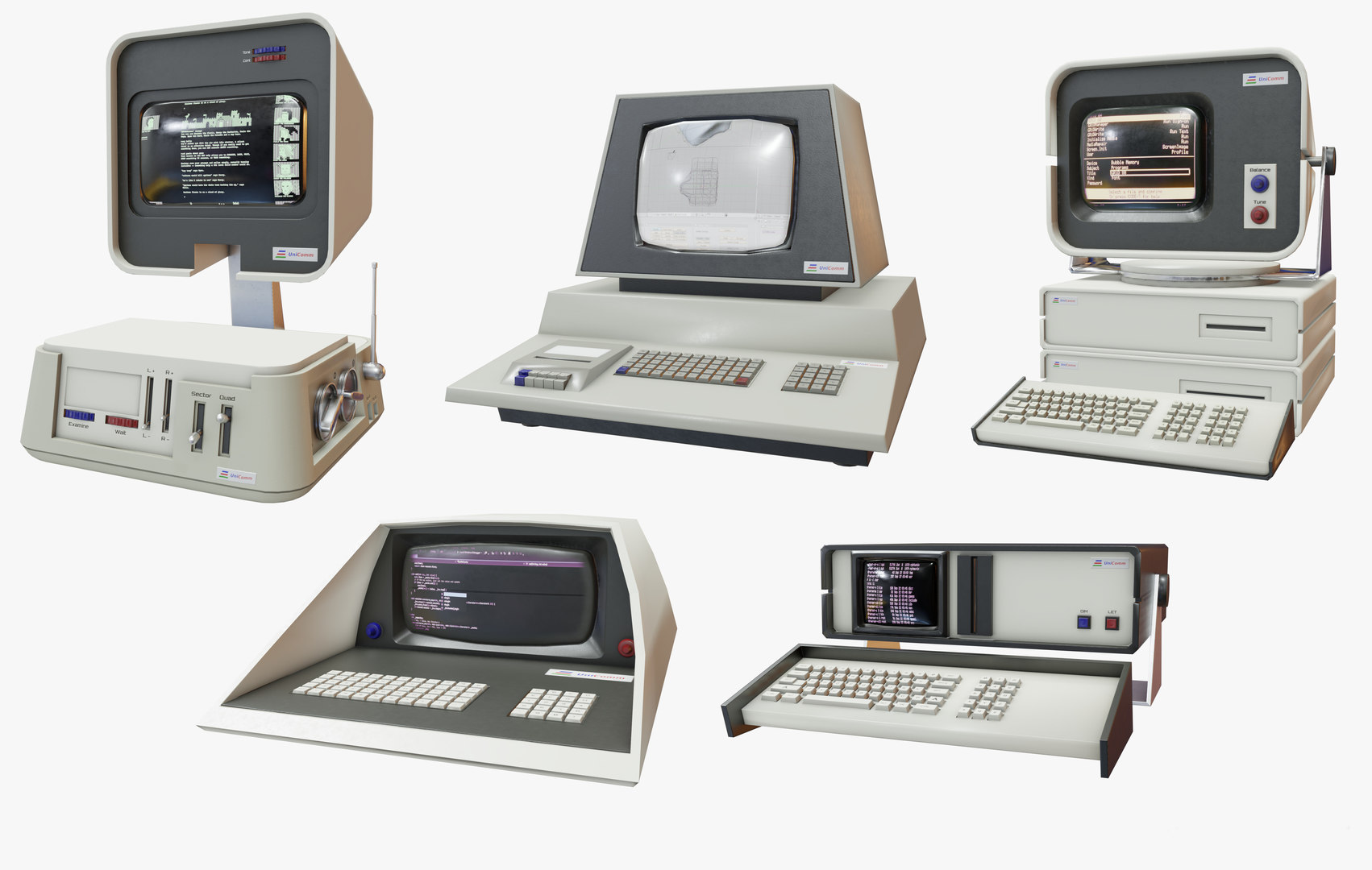Retro computers pack 02 3D model - TurboSquid 1555738