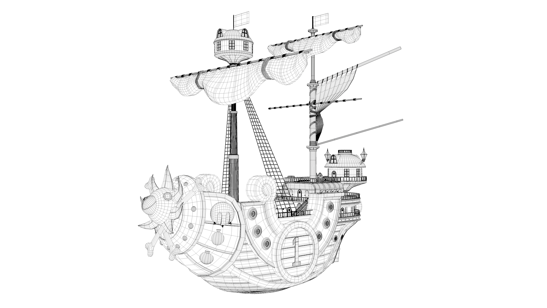3D modelo thousand sunny model - TurboSquid 1562844