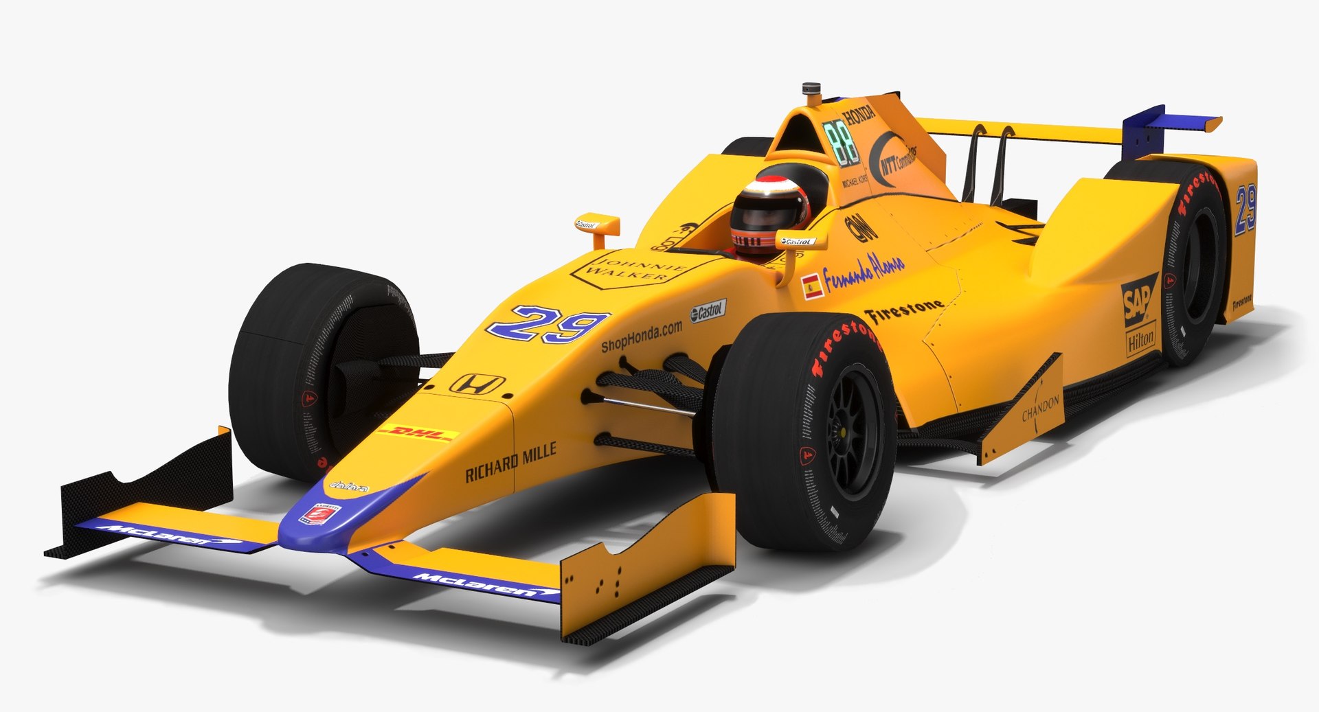 Estação McLaren Honda Andretti Alonso Indycar 2017 Modelo 3D ...