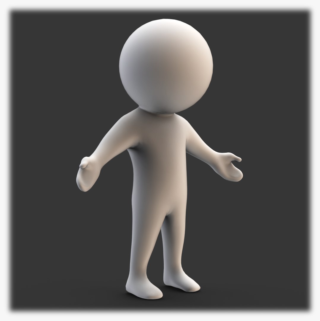 Stickman base figure 3D model - TurboSquid 1563227