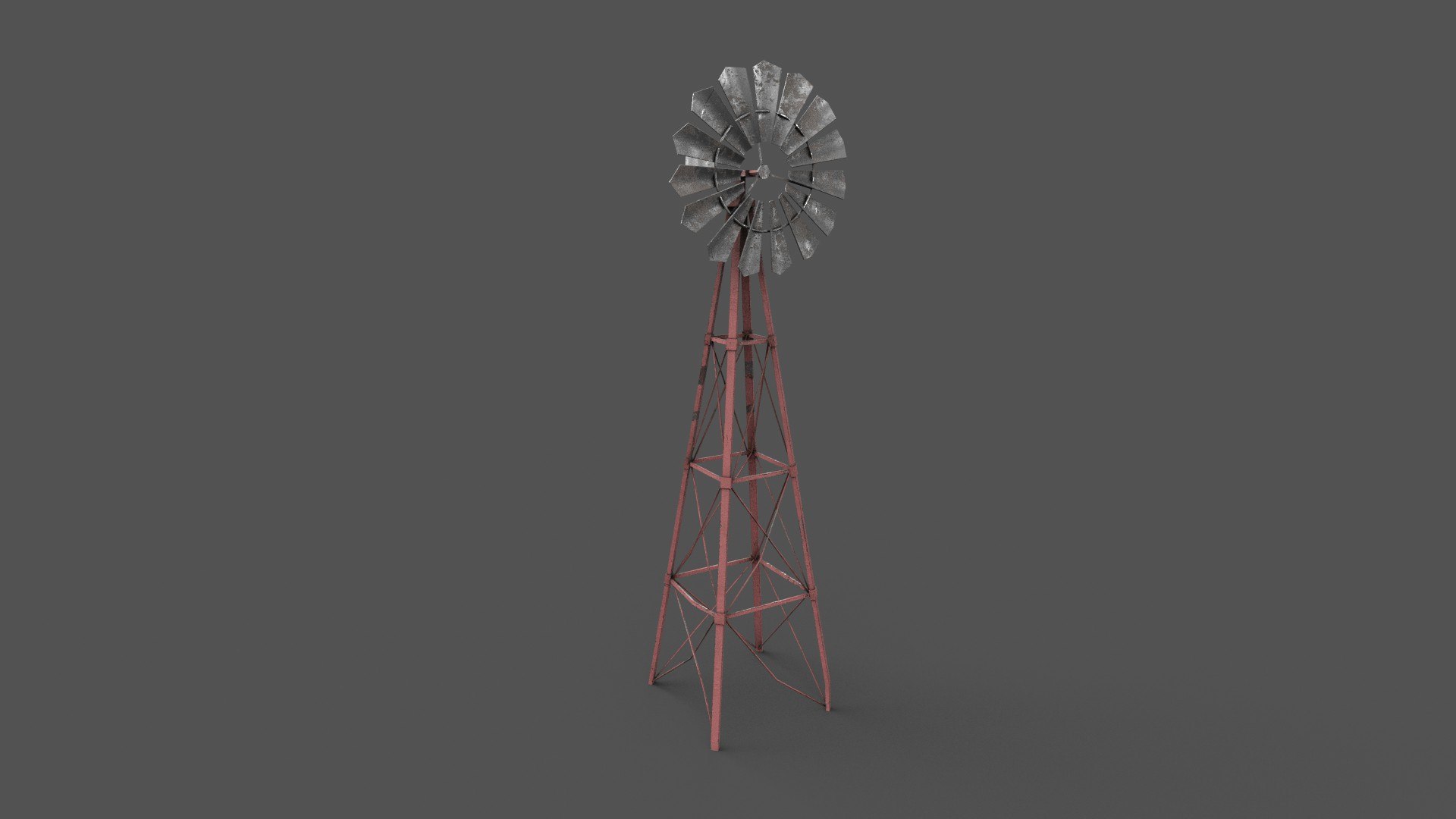 modelo 3d Molino de viento vintage Low-poly - TurboSquid 1563208