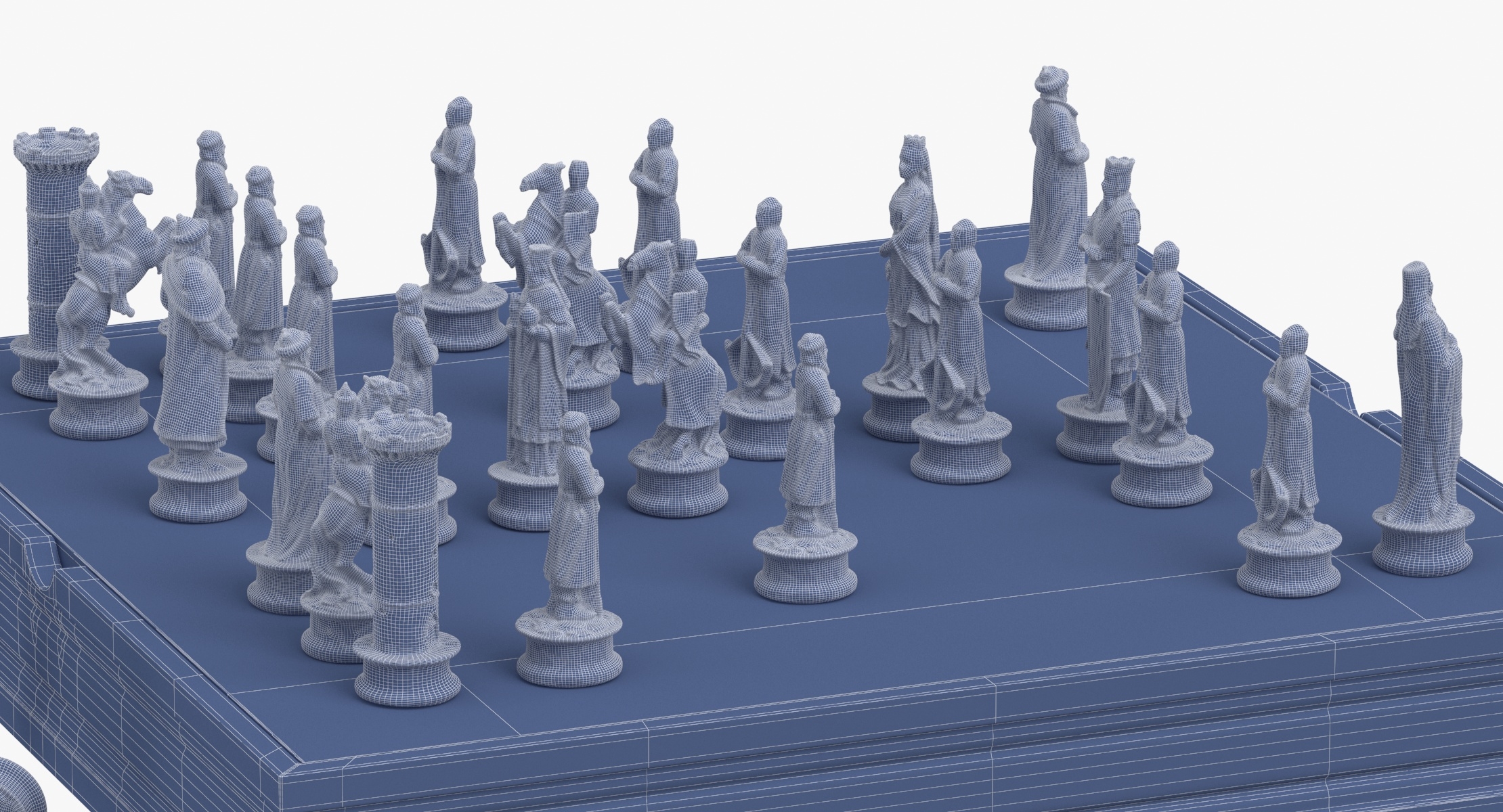 3D chess board set 01 - TurboSquid 1563313